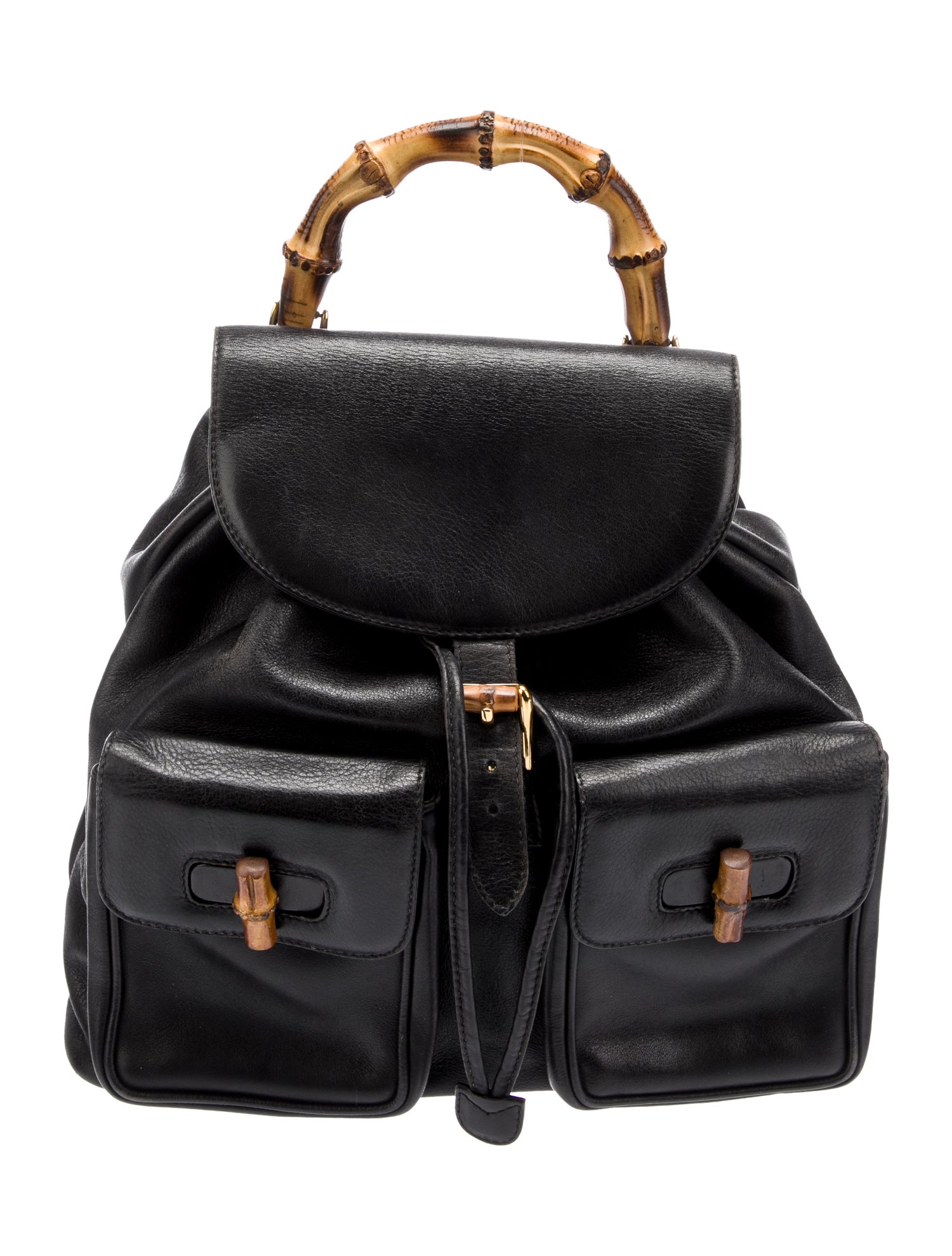 Gucci Leather Bamboo Backpack - Black Backpacks, Handbags - GUC1516265 ...