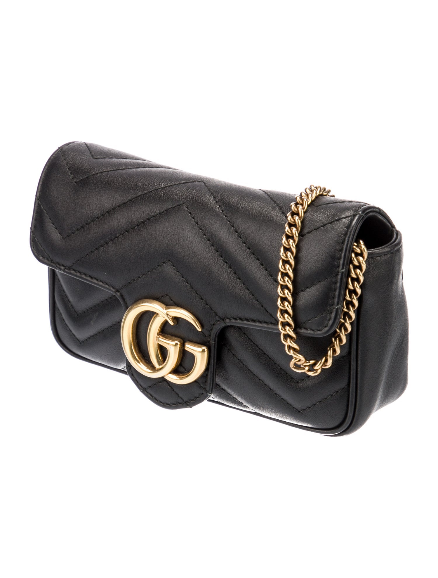 Gucci Leather Super Mini Marmont Crossbody - Black Crossbody Bags ...