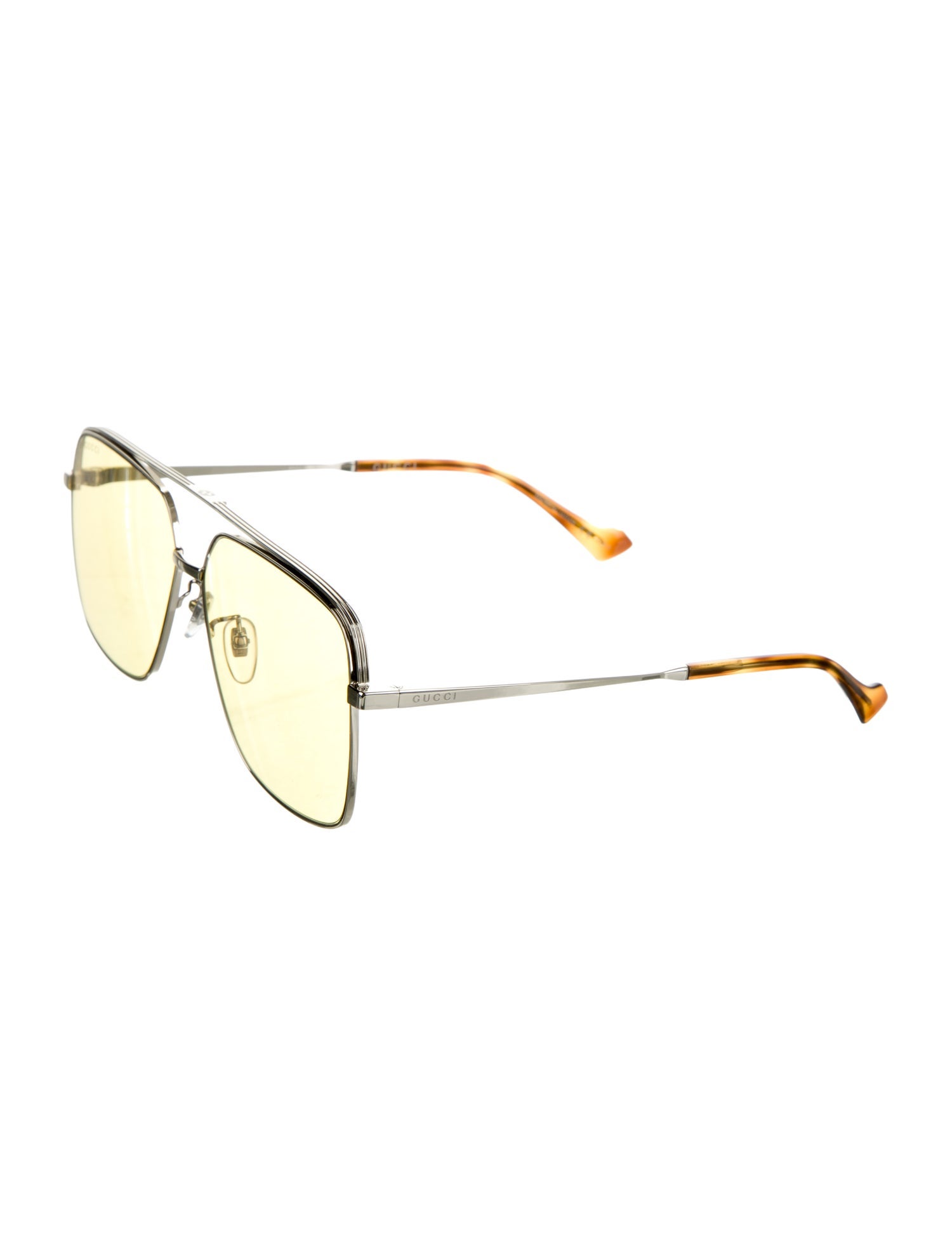 Gucci Aviator Tinted Sunglasses w/ Tags - Silver Sunglasses ...