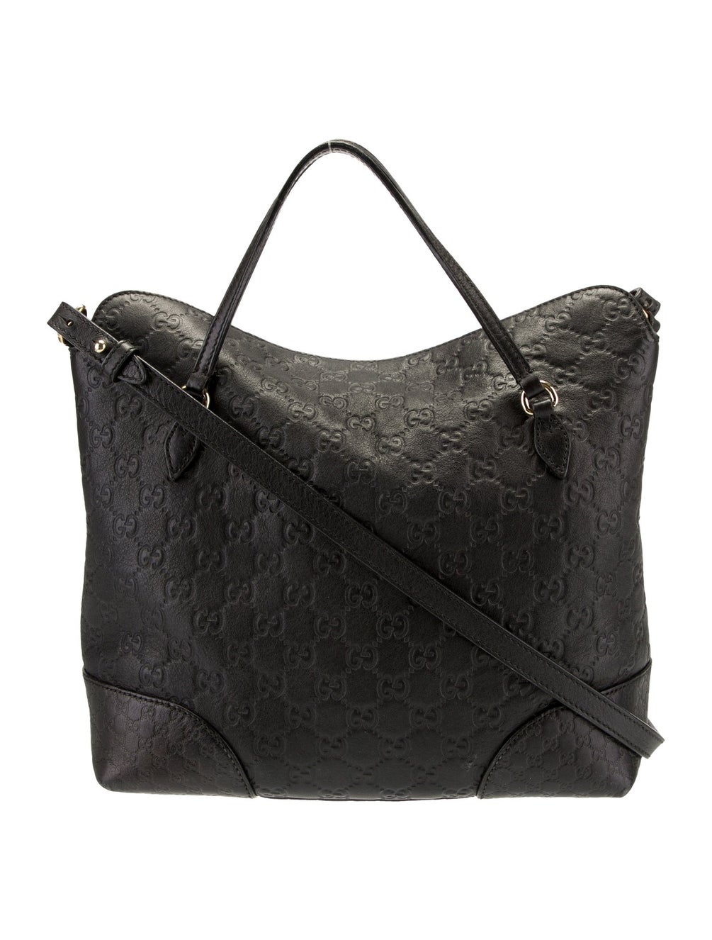 Gucci GG Signature Foldover Bree Tote - Black Handle Bags, Handbags ...