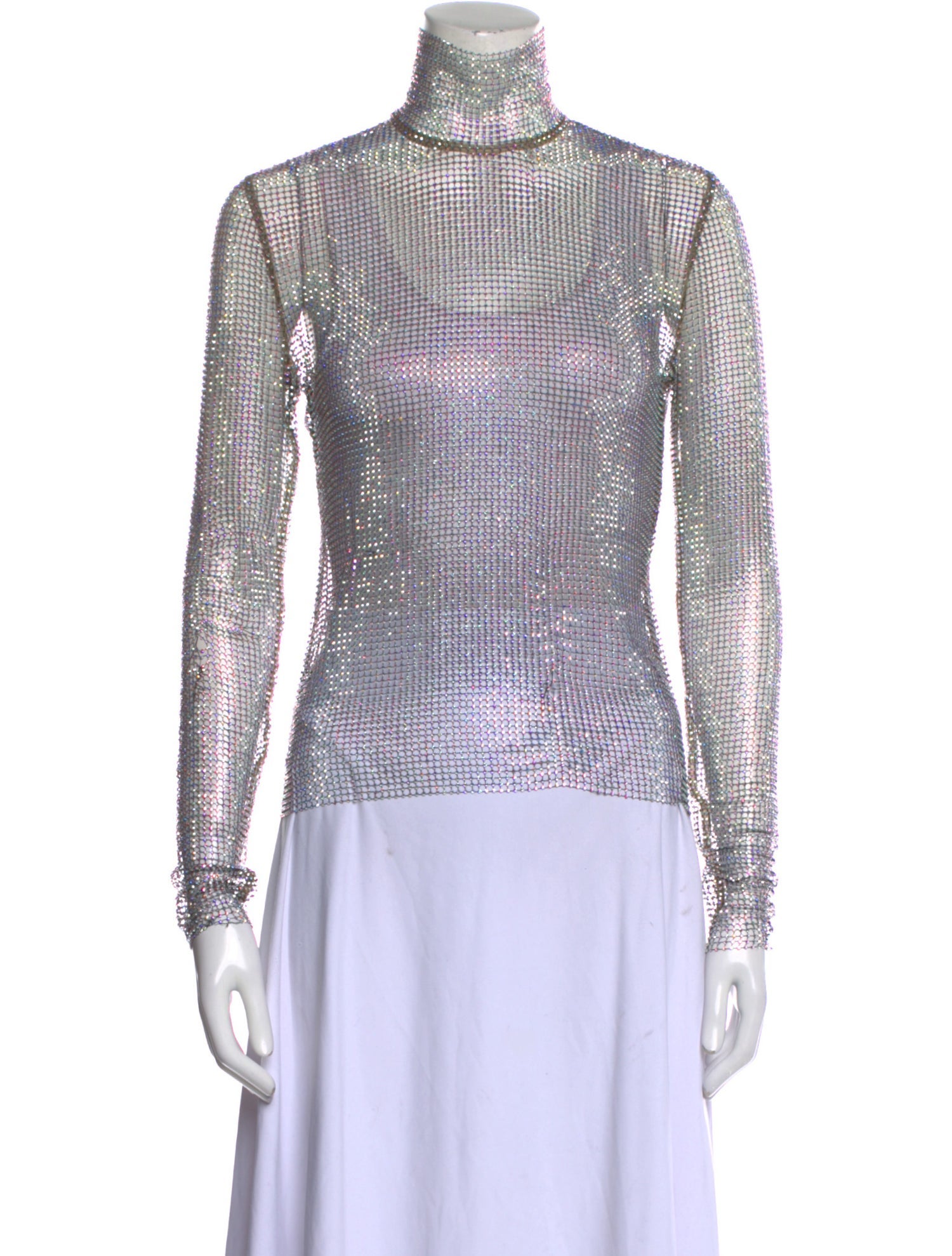 Gucci 2017 Crystal Mesh Top - Silver Tops, Clothing - GUC1521369 | The ...