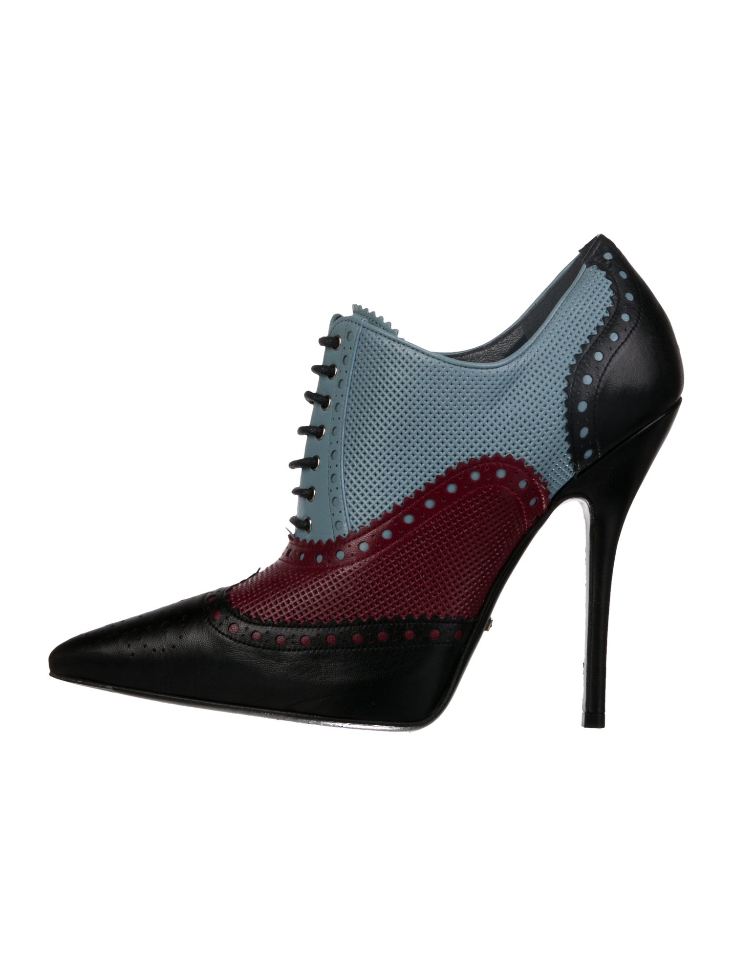 Gucci Leather Colorblock Pattern Pumps - Black Pumps, Shoes ...