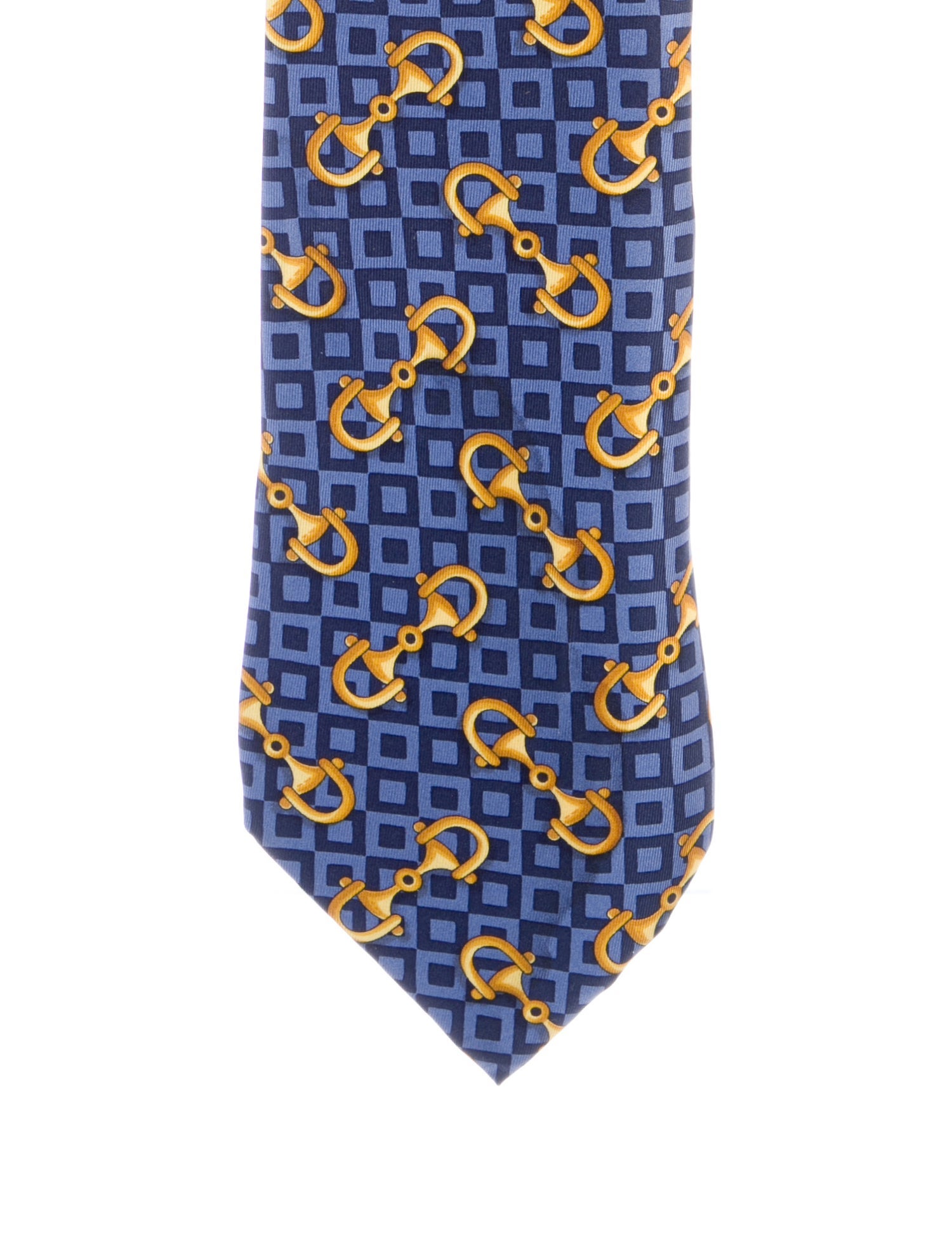 Gucci Horsebit Print Silk Tie - Blue Ties, Suiting Accessories ...