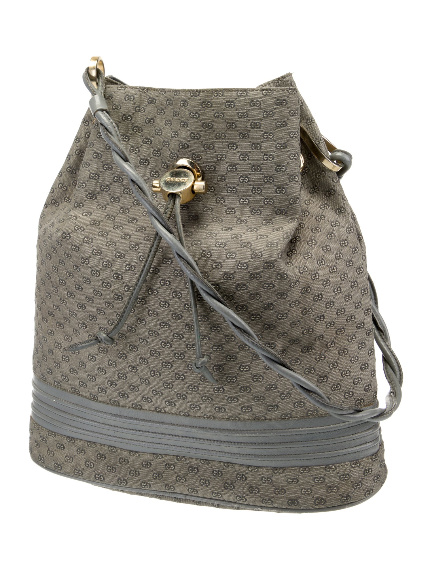 Gucci Micro GG Bucket Bag - Grey Bucket Bags, Handbags - GUC1530652 ...