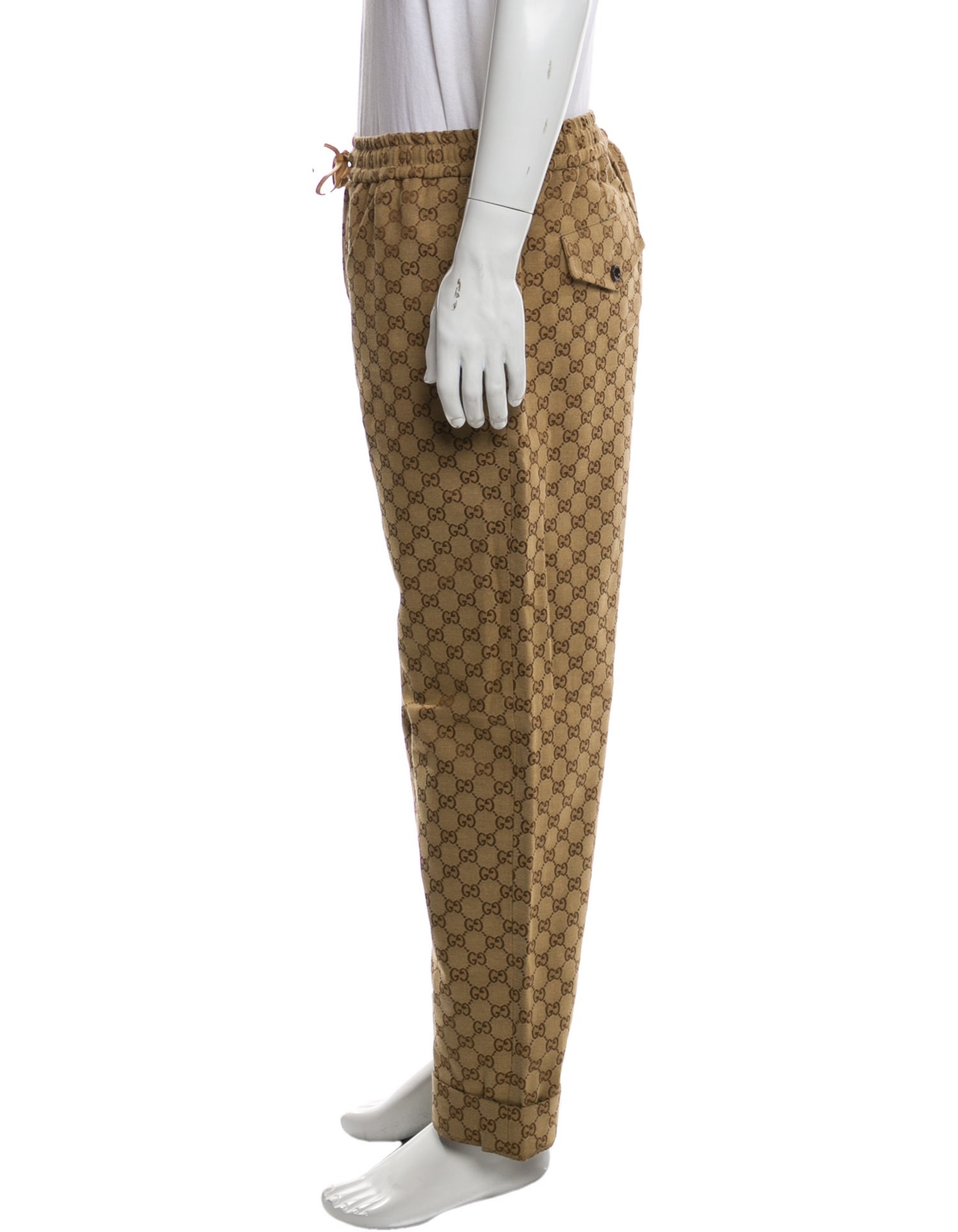 Gucci GG Supreme Pants - Neutrals, 13" Rise Pants, Clothing ...