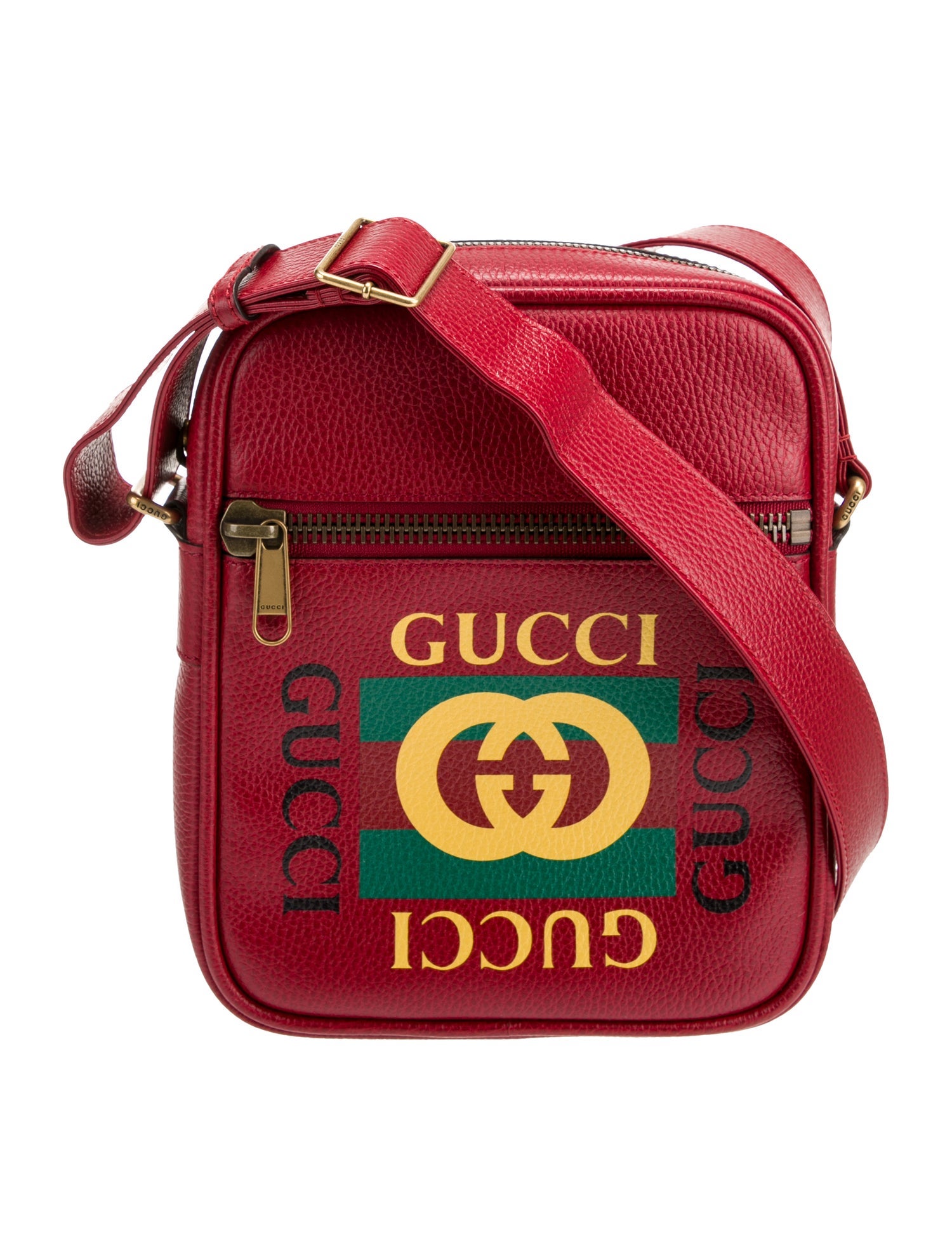 Gucci Logo Web Messenger Bag Red Messenger Bags Bags Guc1536406 The Realreal