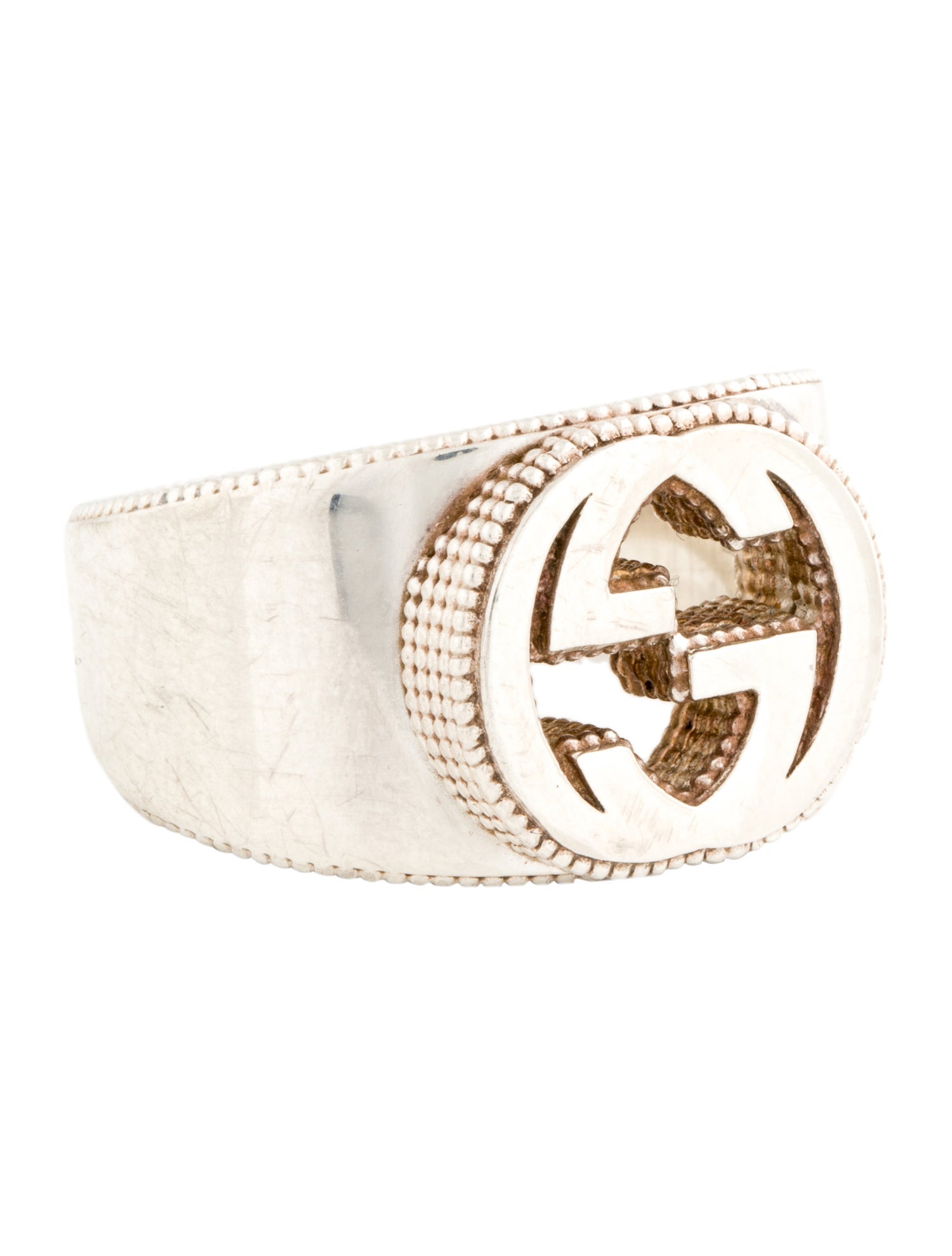 Gucci Interlocking G Cocktail Ring - Sterling Silver Cocktail Ring ...