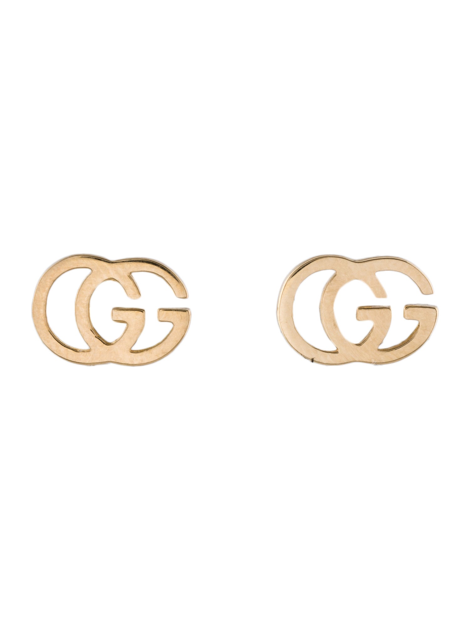 Gucci 18K GG Running Stud Earrings - 18K Yellow Gold Stud, Earrings - GUC1554691 | The RealReal