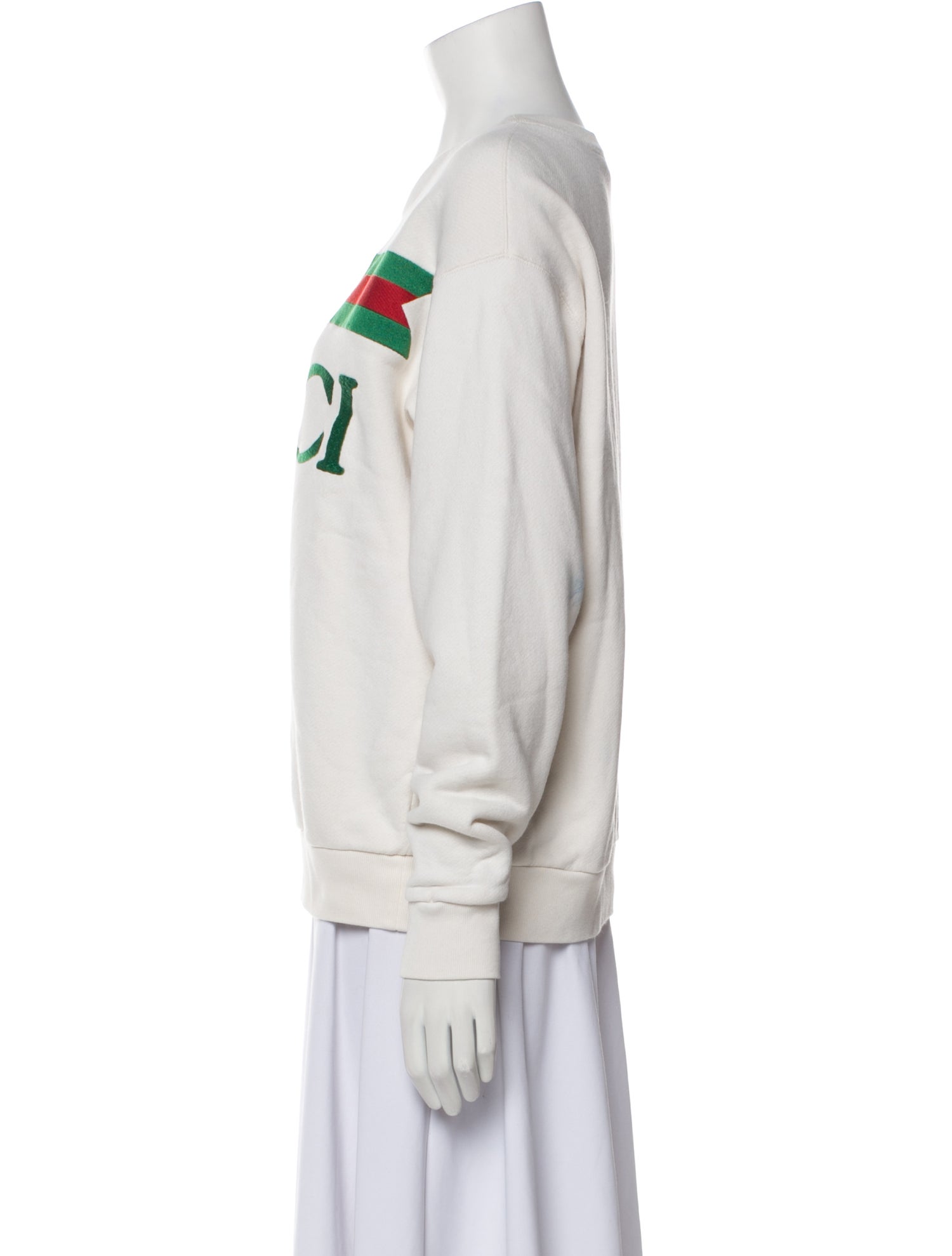 Gucci Graphic Print Crew Neck Sweatshirt - Blue Tops, Clothing ...