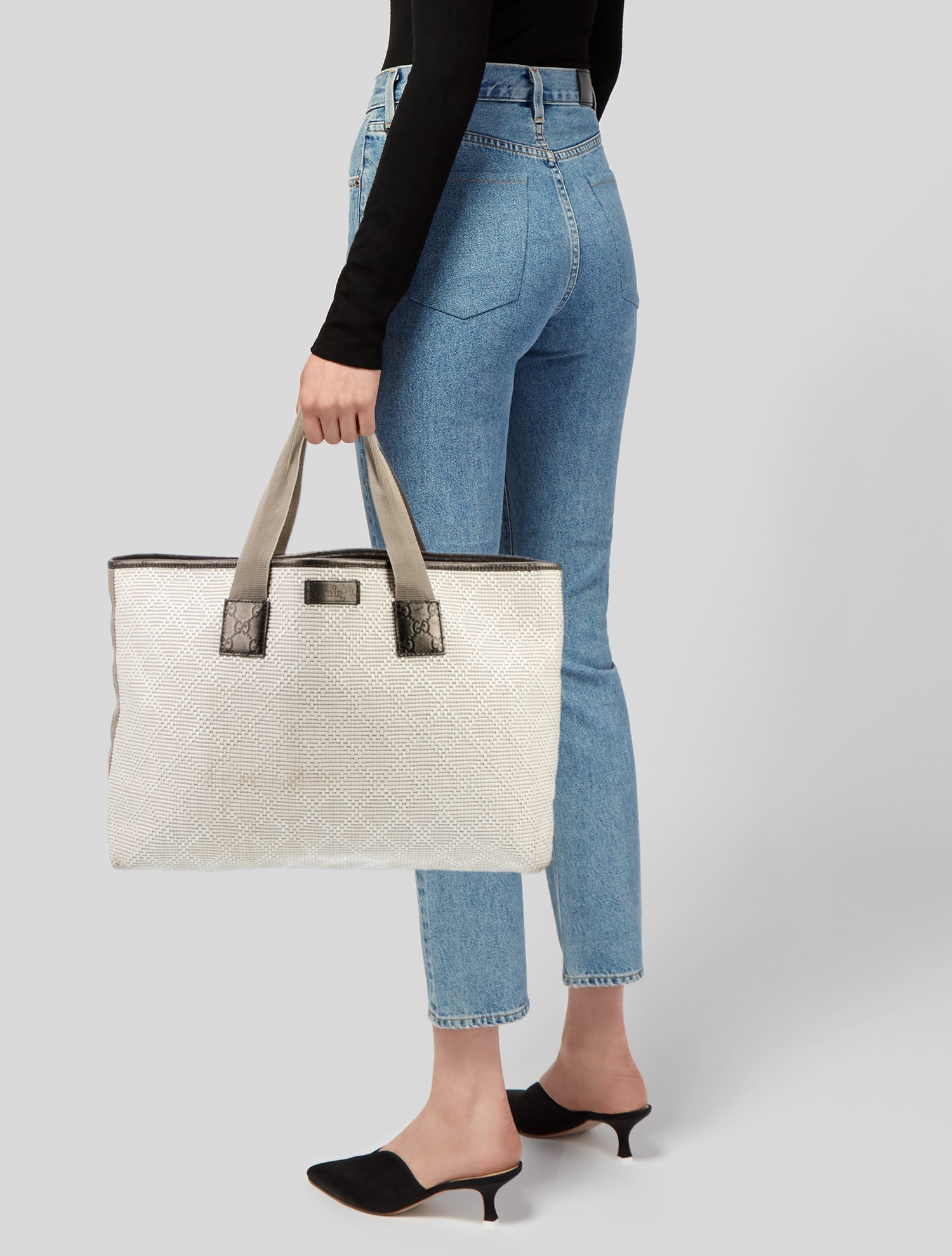 Gucci GG Signature-Trimmed Straw Tote - Neutrals Totes, Handbags ...