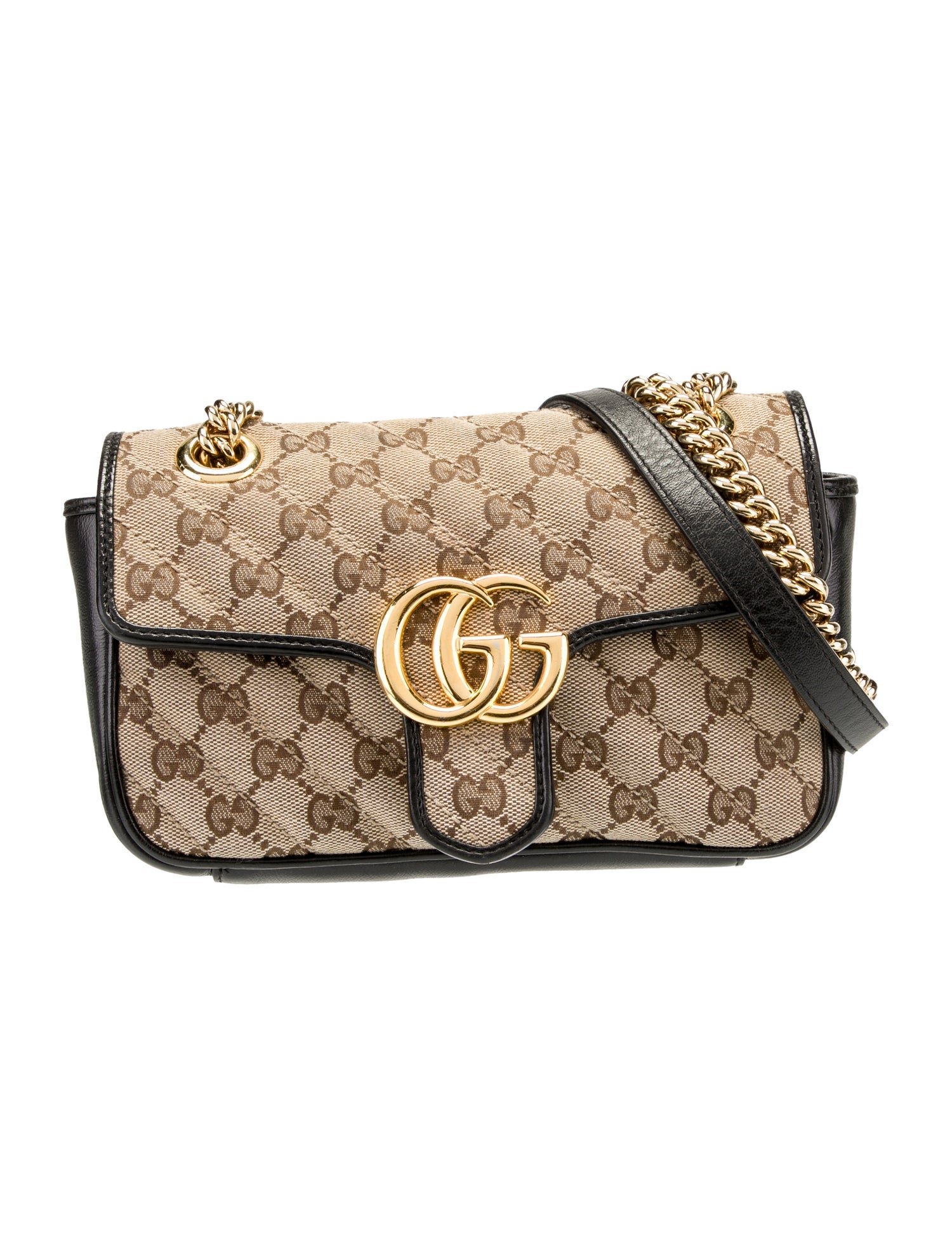 Gucci GG Canvas Medium Lady Web Crossbody Bag - Brown Shoulder Bags ...