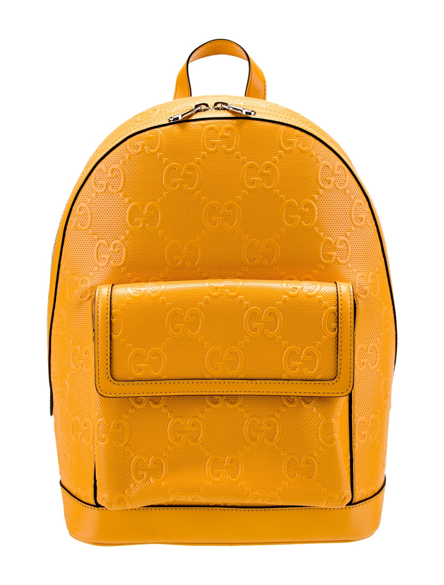 Gucci GG Embossed Backpack - Yellow Backpacks, Handbags - GUC1550134 ...