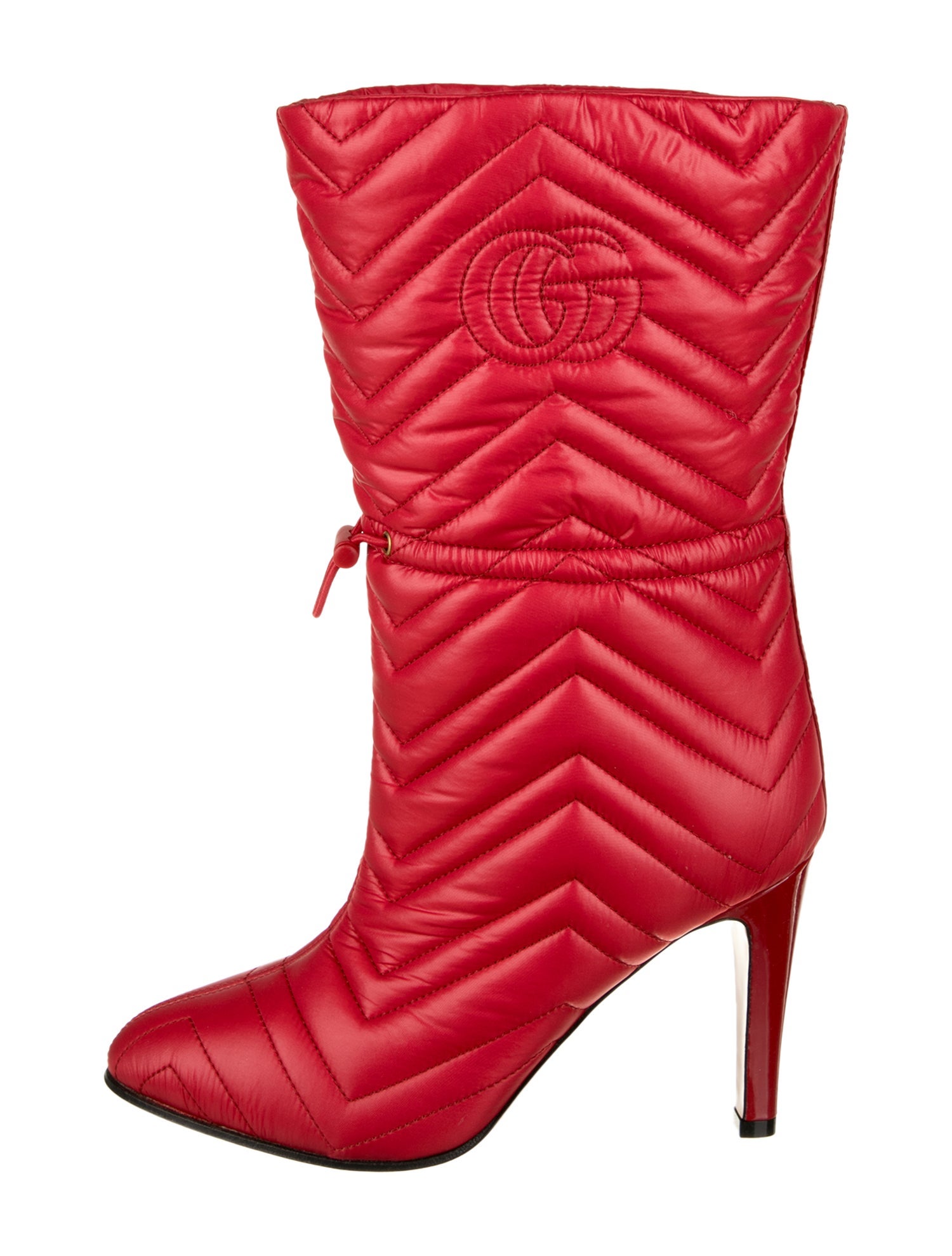 Gucci Marmont Double G Logo Boots w/ Tags - Red Boots, Shoes ...