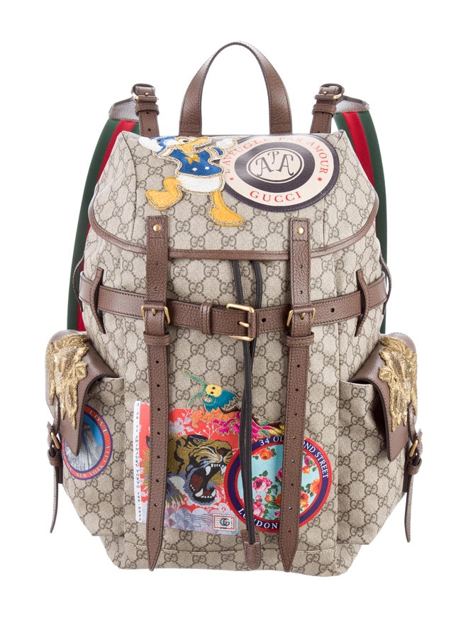 Gucci Soft GG Supreme Backpack - Brown Backpacks, Bags - GUC155396 ...