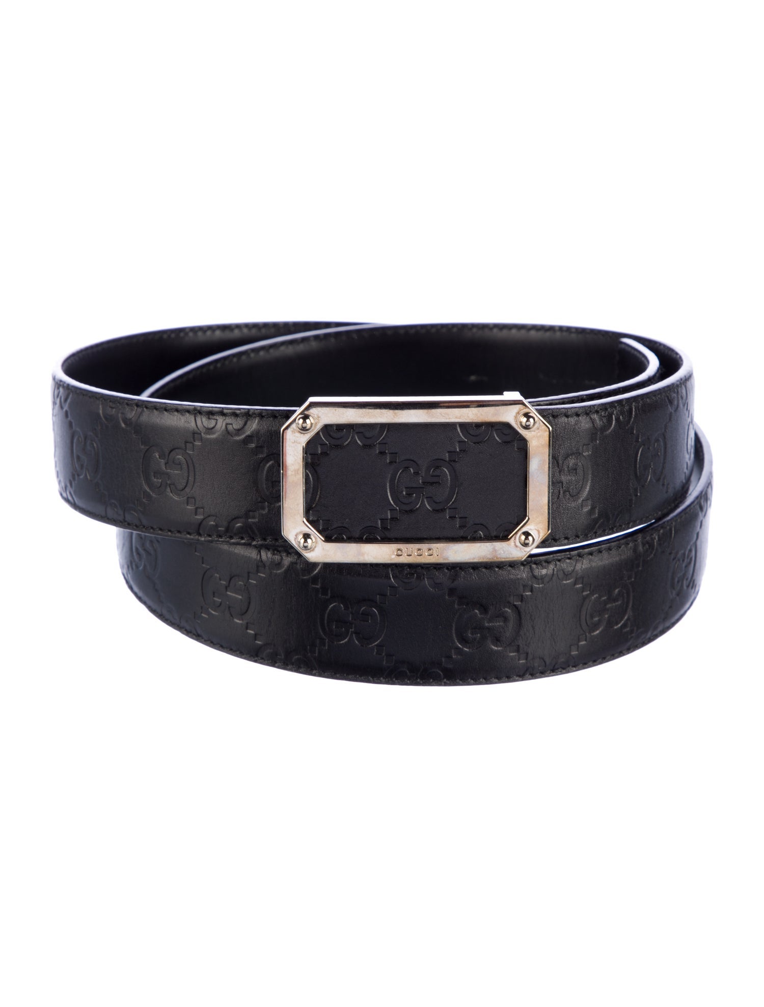 Gucci GG Signature Leather Waist Belt - Black Belts, Accessories ...
