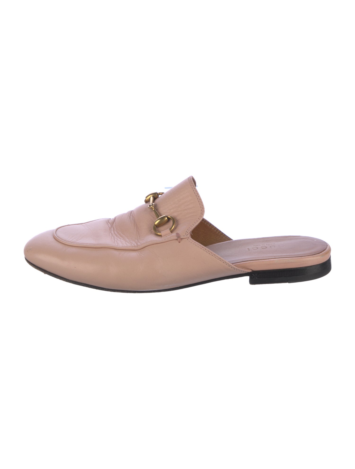 Gucci Horsebit Accent Leather Mules - Neutrals Flats, Shoes ...