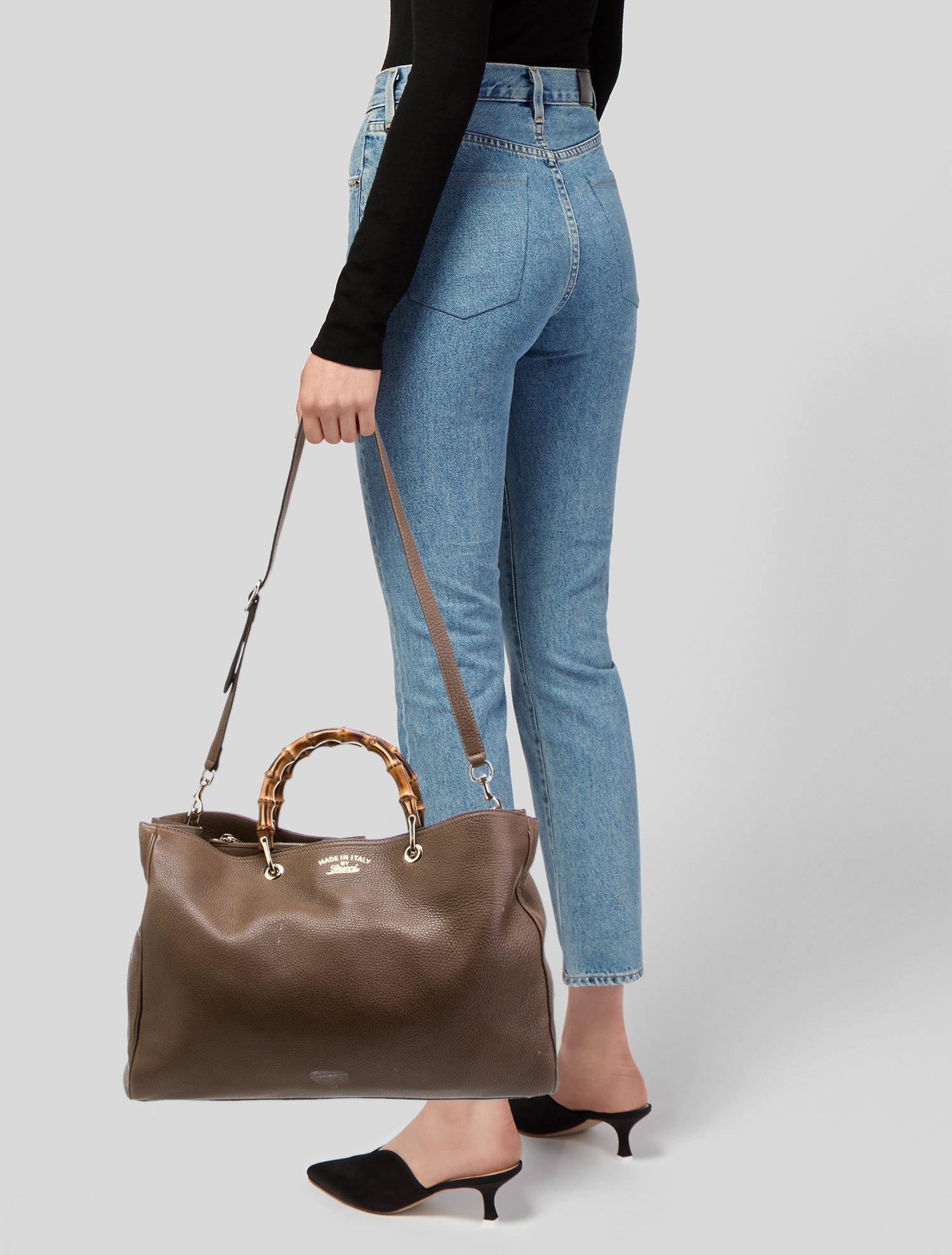 Gucci Medium Bamboo Shopper Tote - Brown Totes, Handbags - GUC1536352 ...