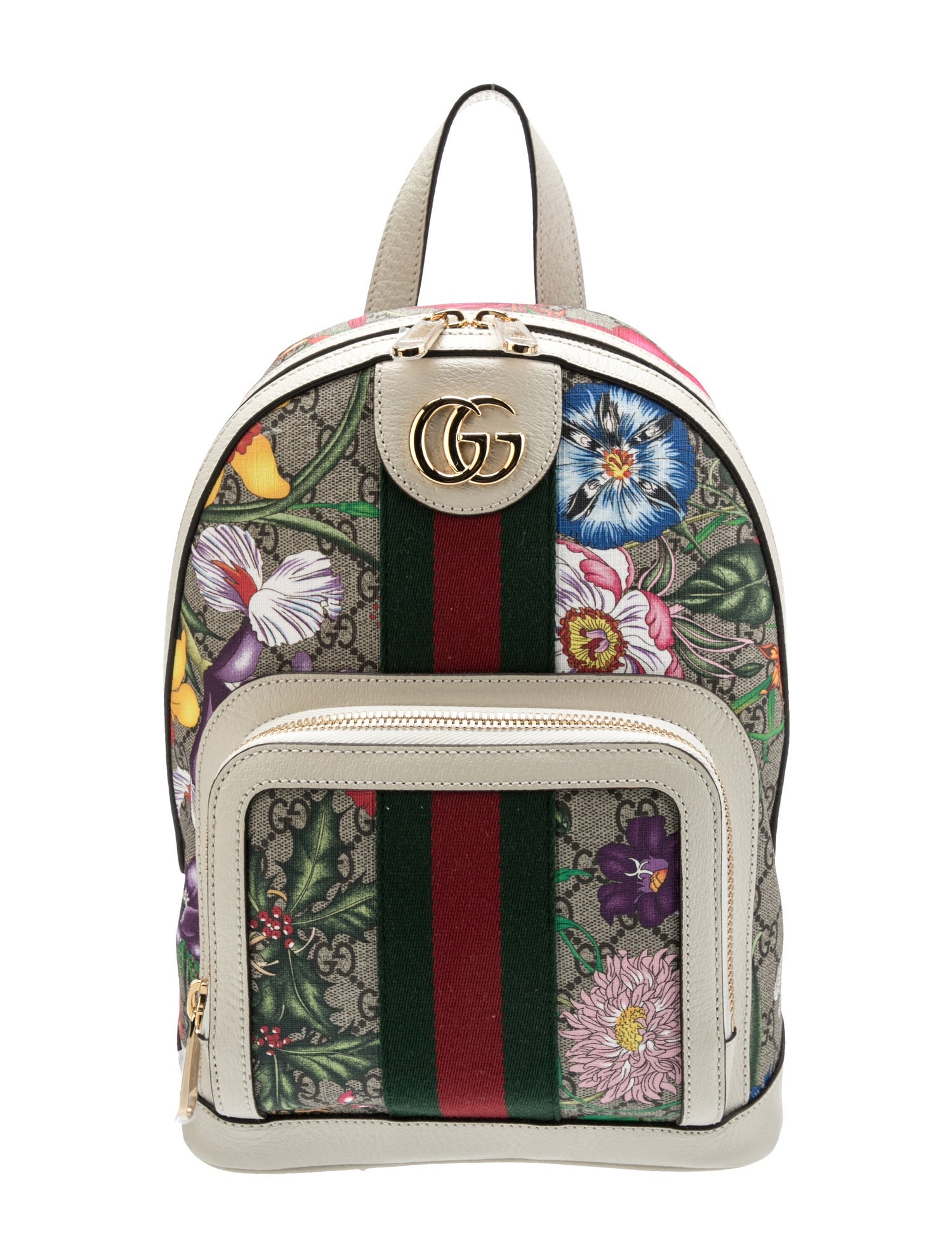 Gucci GG Supreme Flora Ophidia Round Mini Backpack - Red Backpacks ...