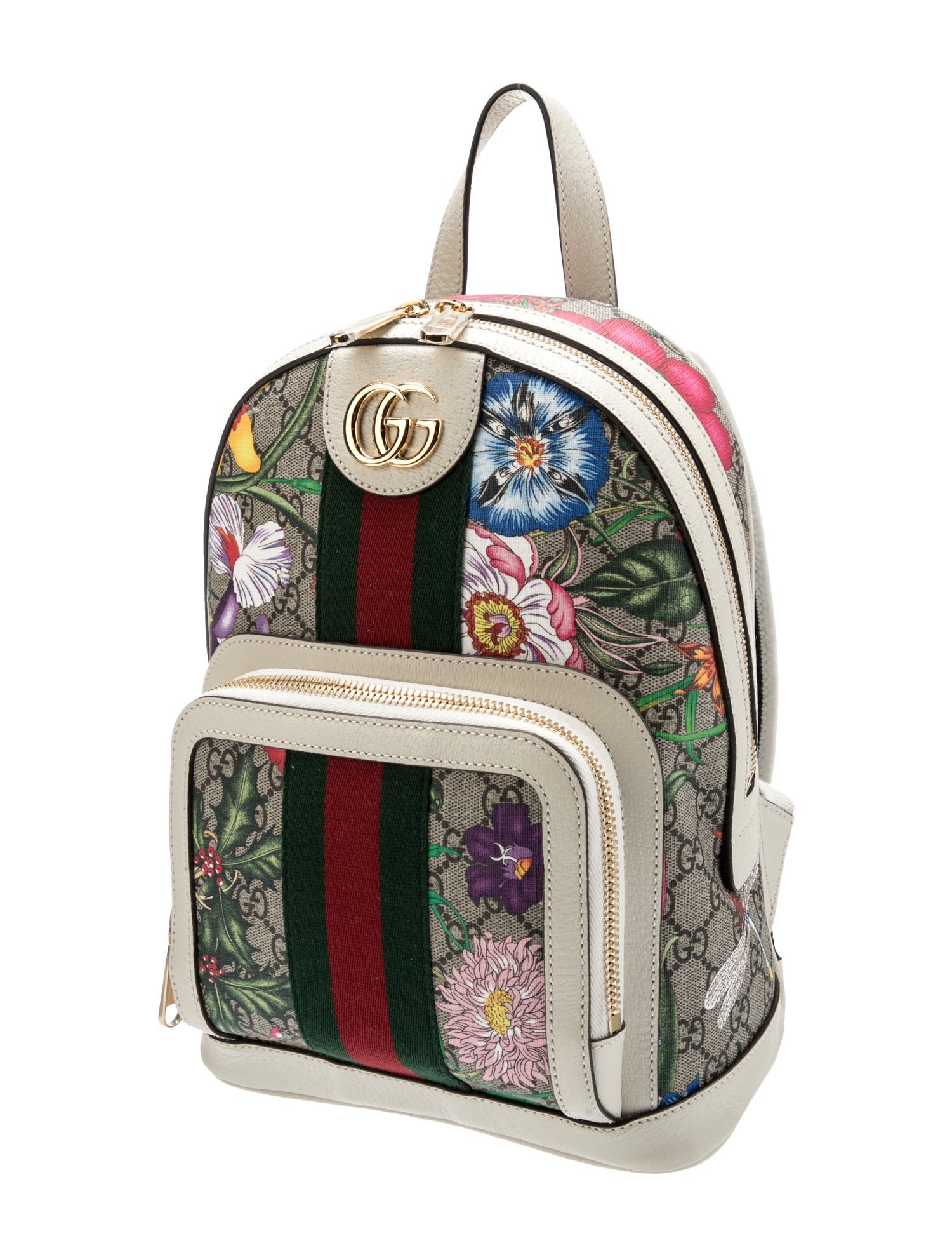 Gucci GG Supreme Flora Ophidia Round Mini Backpack - Red Backpacks ...
