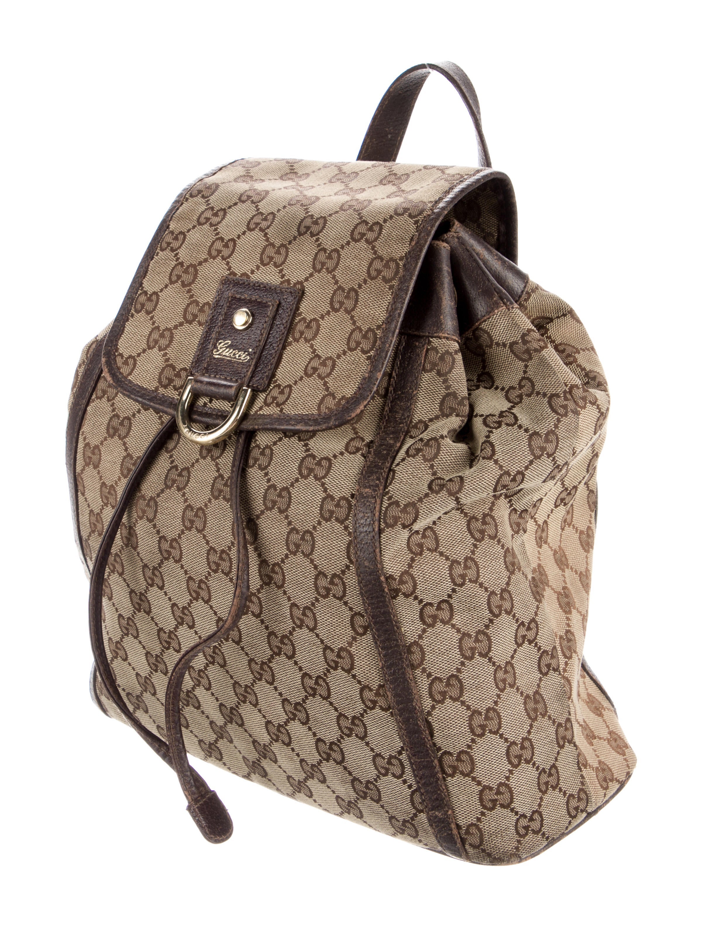 Gucci GG Canvas Abbey Backpack - Brown Backpacks, Handbags - GUC1562650 ...