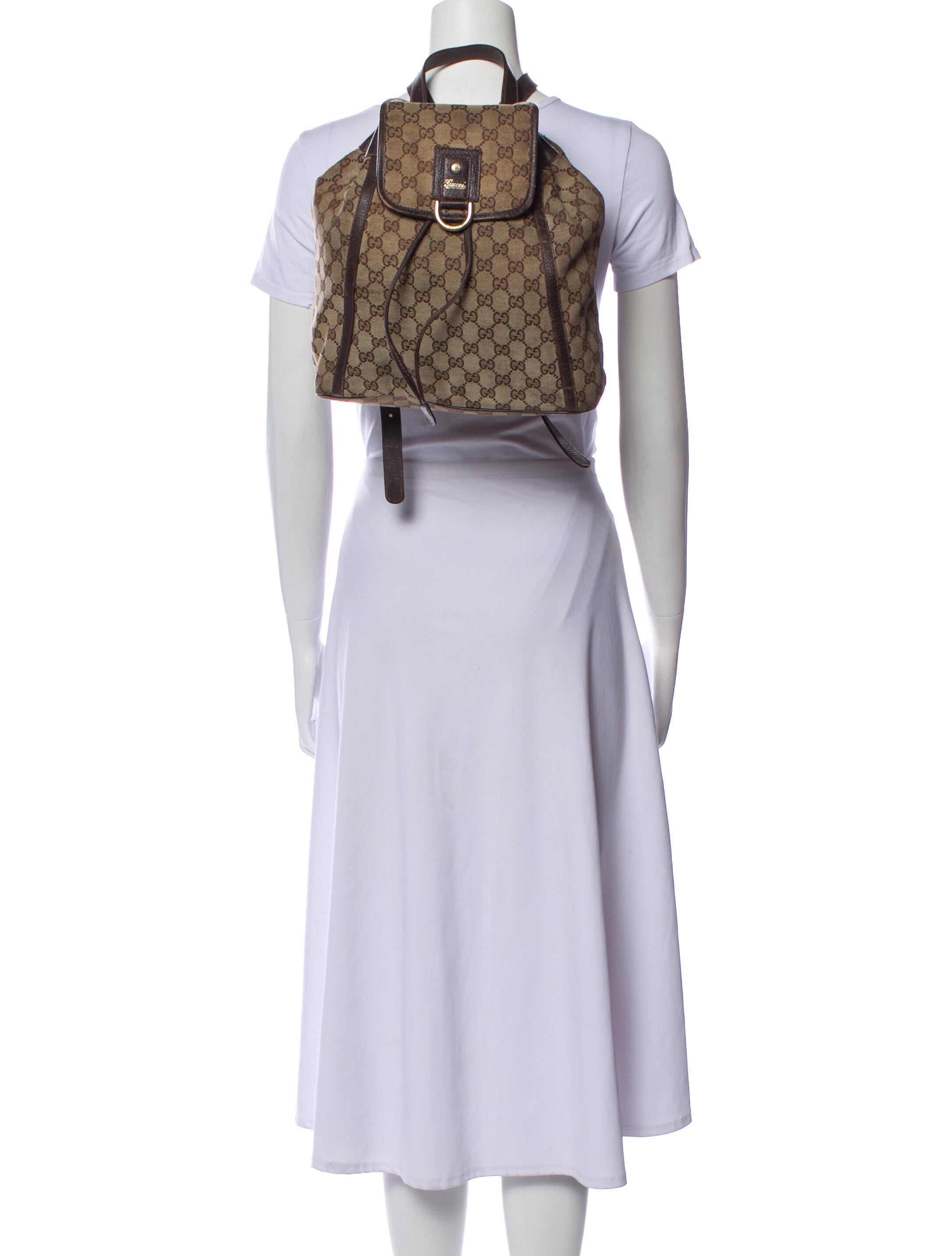 Gucci GG Canvas Abbey Backpack - Brown Backpacks, Handbags - GUC1562650 ...