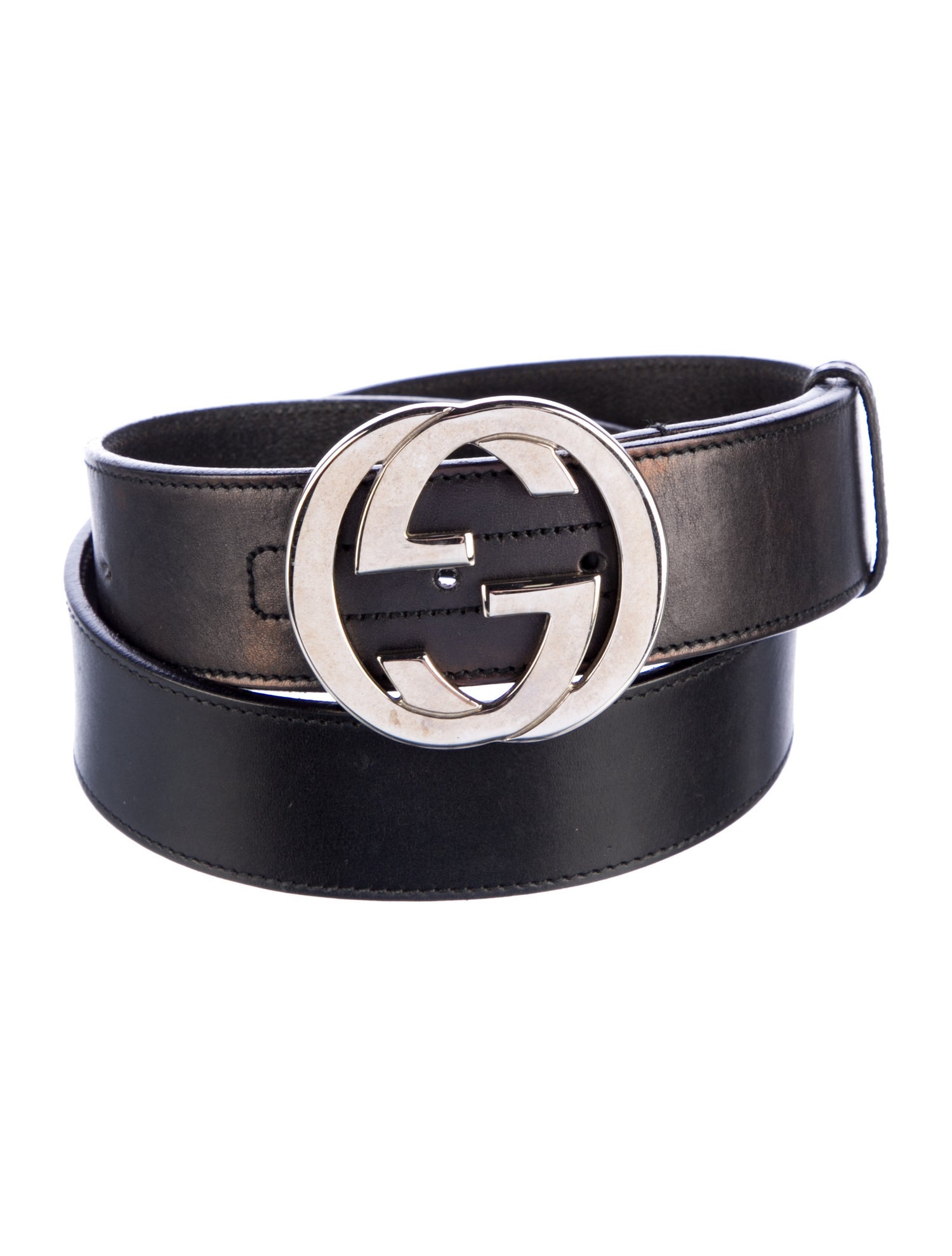 Gucci Interlocking G Logo Leather Belt Kit - Black Belts, Accessories ...
