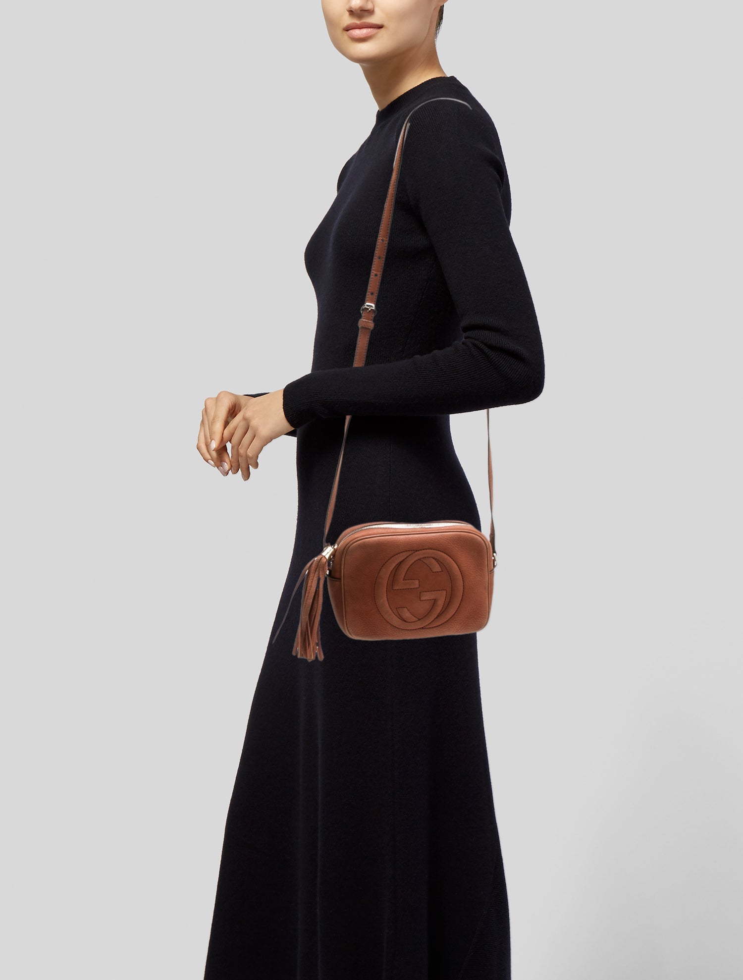 Gucci Leather Soho Disco Small Interlocking G Logo - Crossbody Bags ...