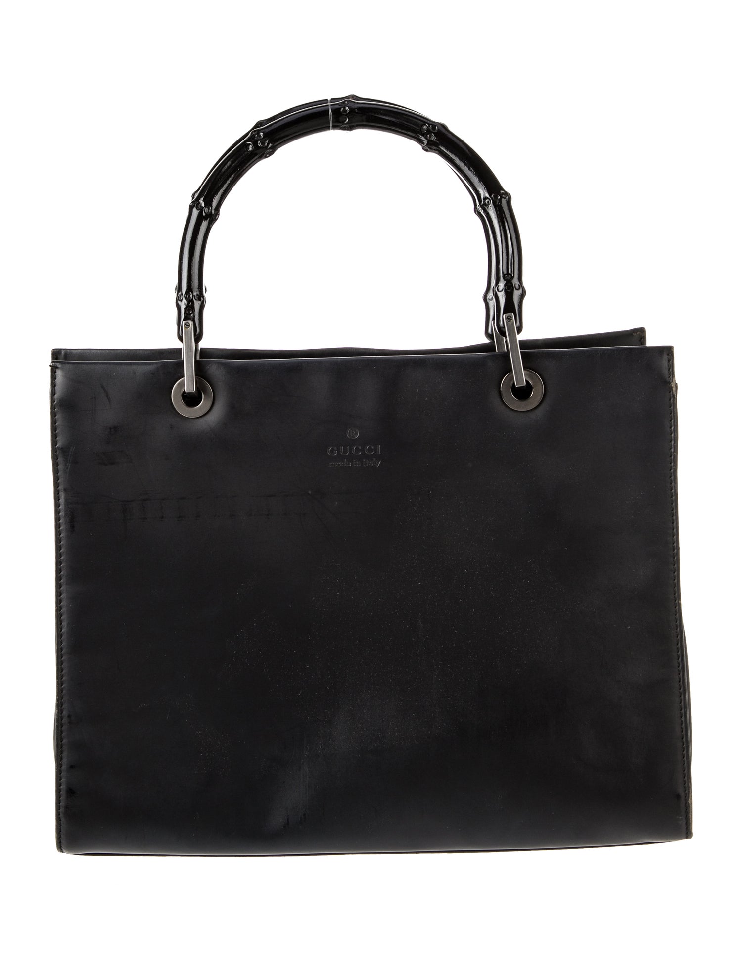 Gucci GG Signature Bamboo Joy Handle Bag - Brown Handle Bags, Handbags ...