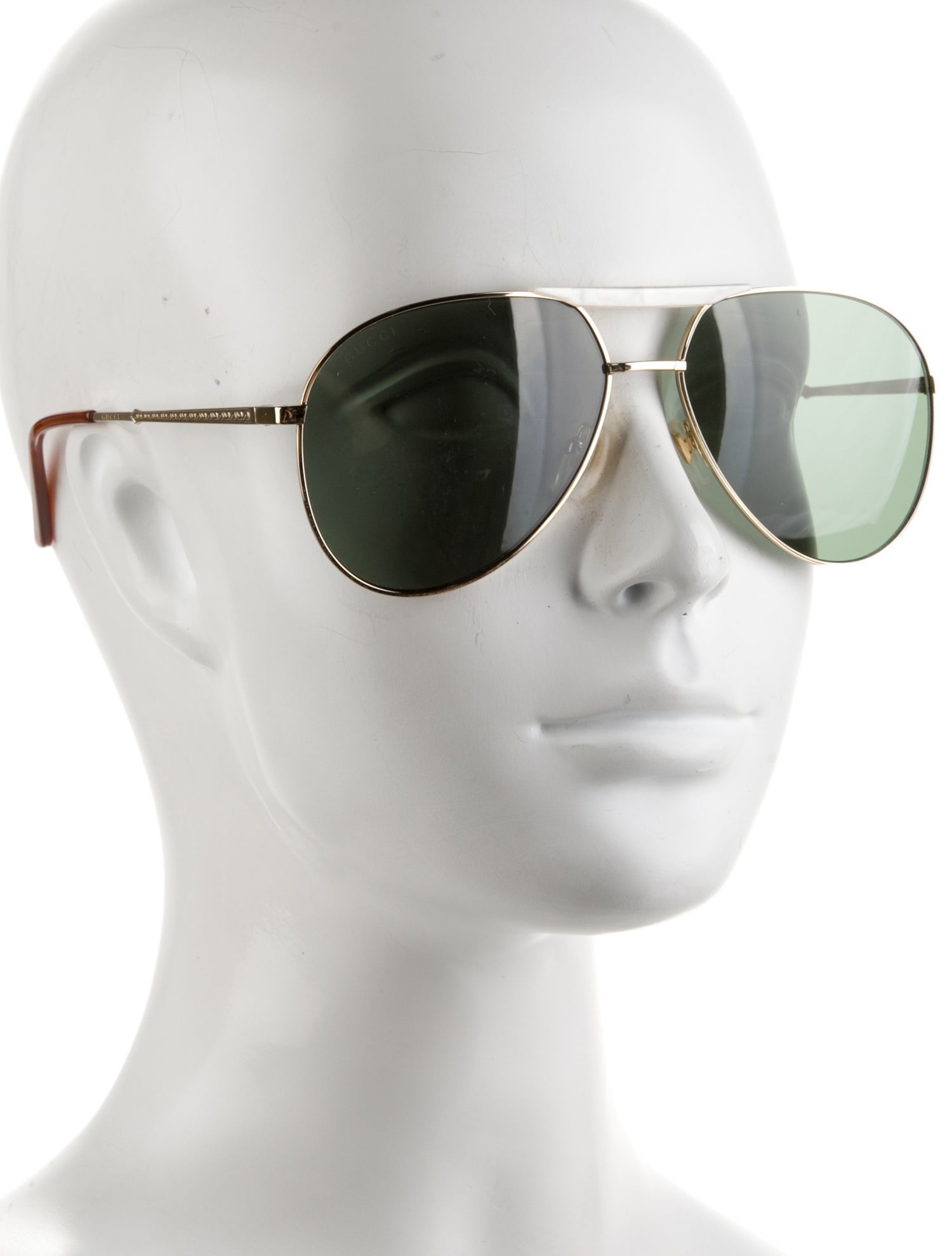 Gucci Aviator Tinted Sunglasses - Gold Sunglasses, Accessories ...