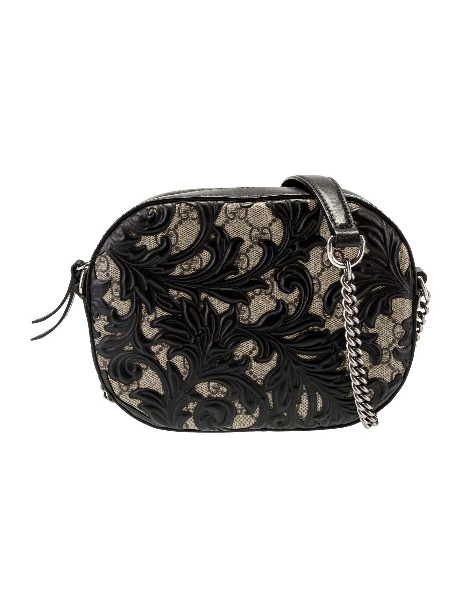 Gucci GG Supreme Arabesque Crossbody Bag - Black Crossbody Bags ...
