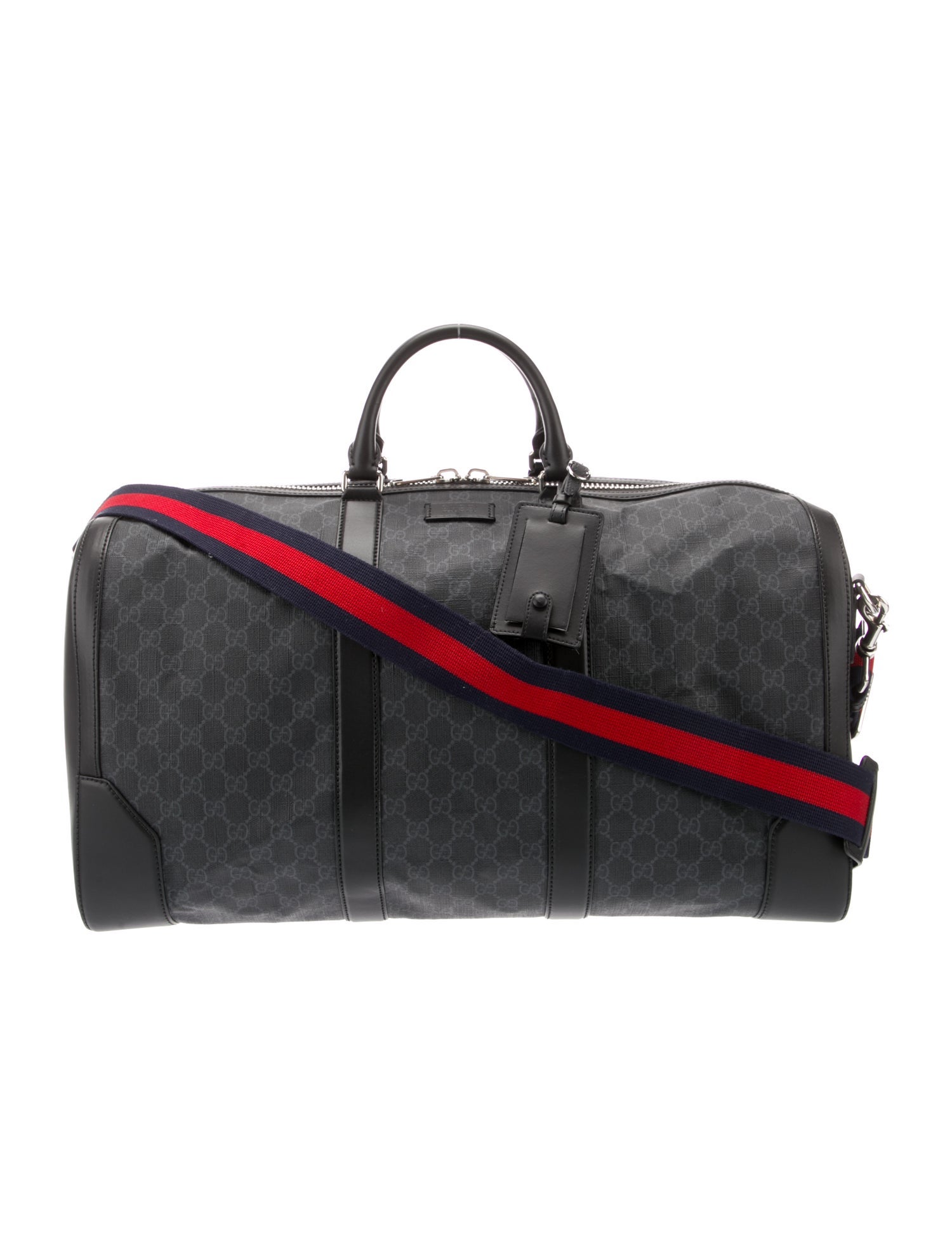 Gucci GG Supreme Web Carry On Duffle Bag - Black Carry-Ons, Luggage ...