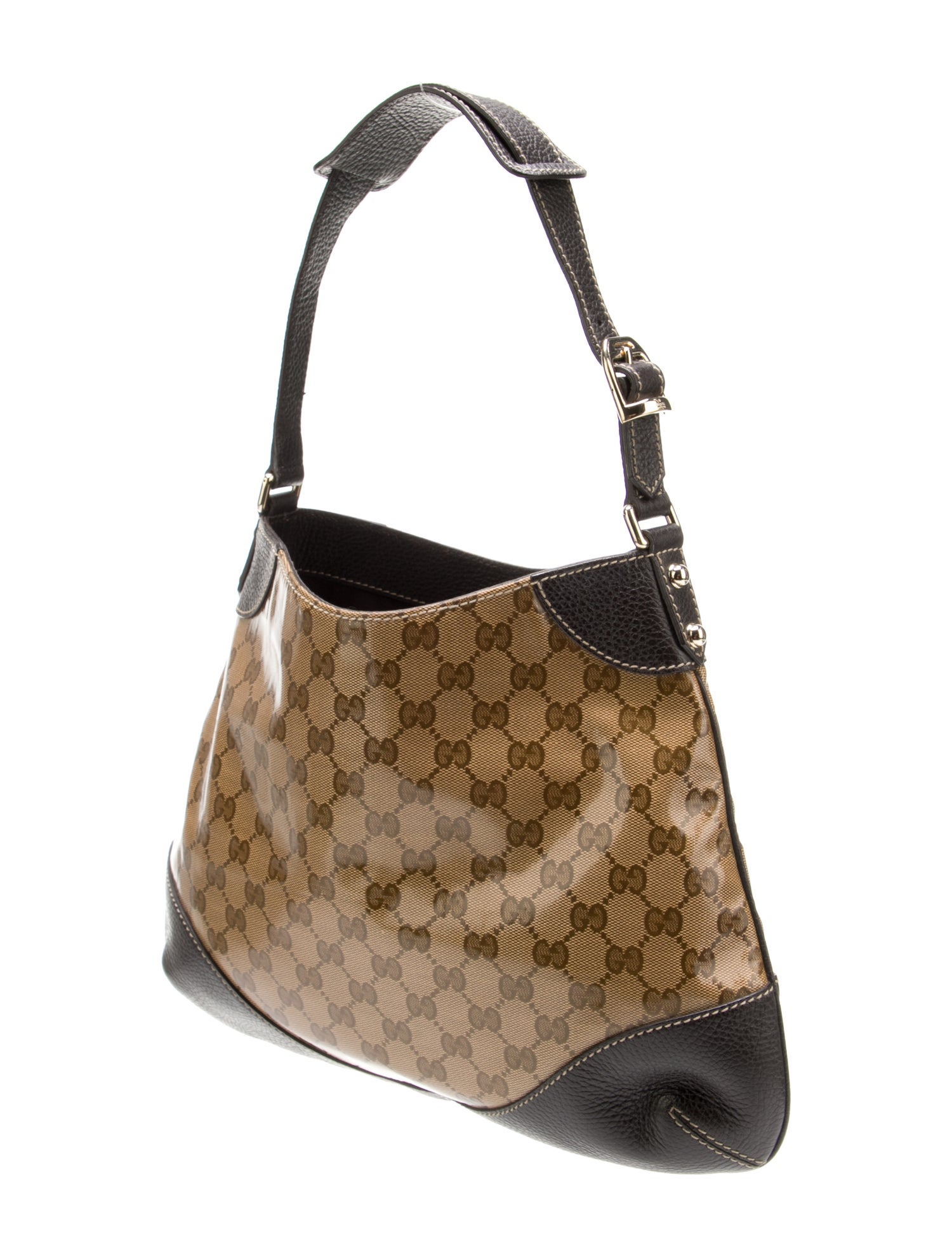 Gucci Floral Embroidered Wave Hobo - Blue Hobos, Handbags - GUC108203 ...