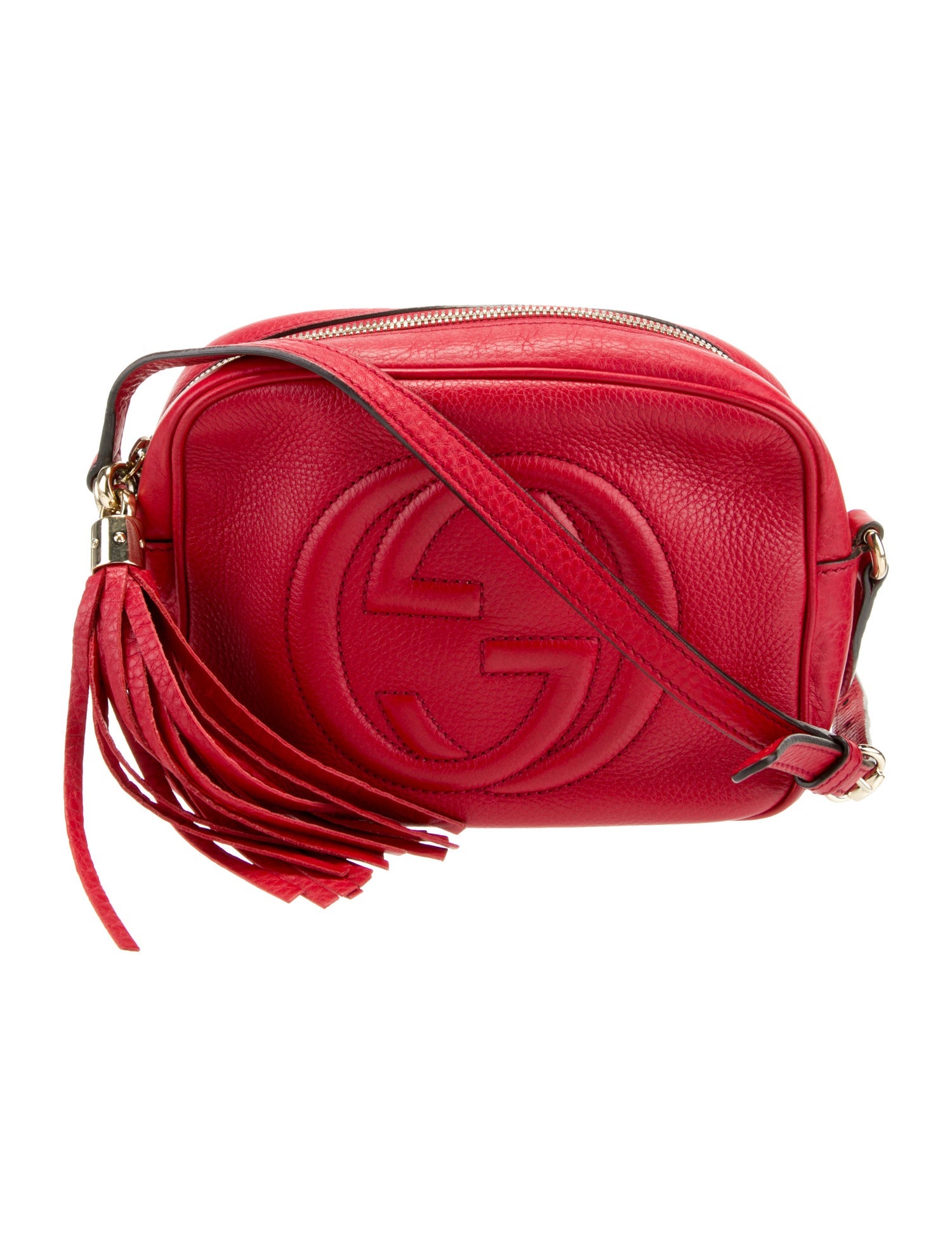 Gucci Leather Soho Small - Red Crossbody Bags, Handbags - GUC1579203 ...