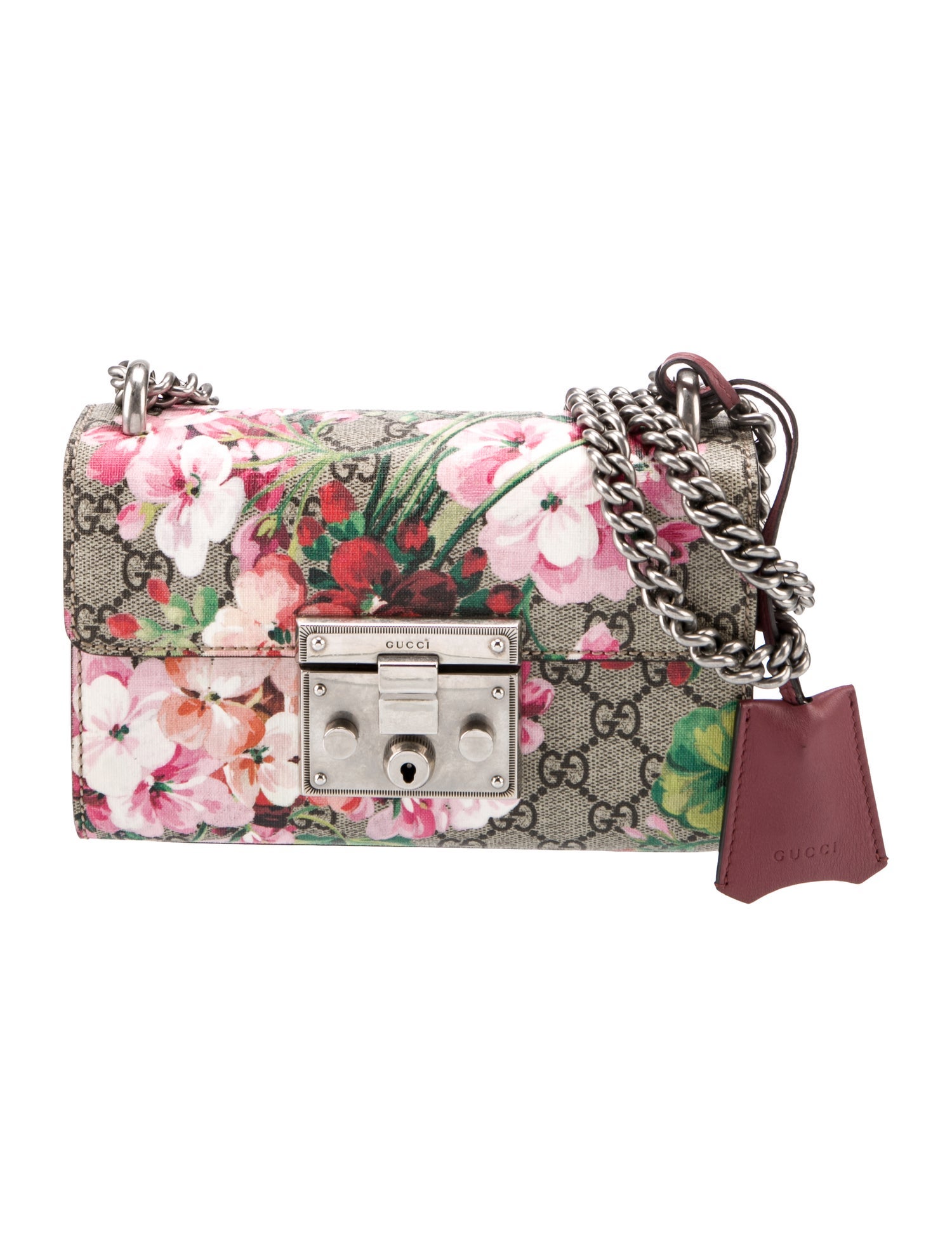 Gucci GG Supreme Berry Small Padlock Shoulder Bag - Neutrals Shoulder ...