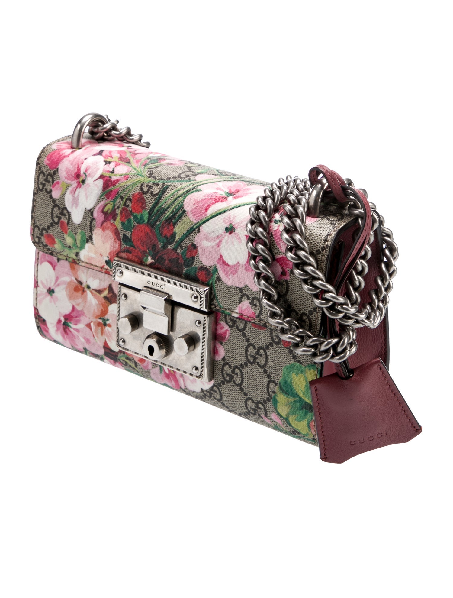 Gucci GG Supreme Berry Small Padlock Shoulder Bag - Neutrals Shoulder ...