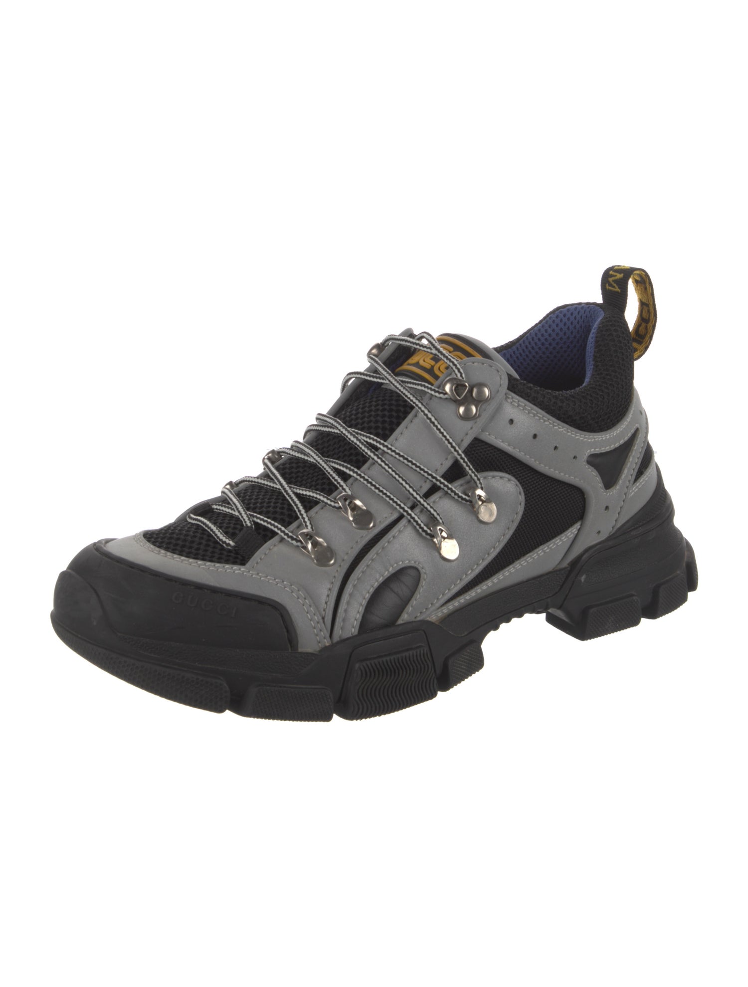 Gucci Leather Colorblock Pattern Chunky Sneakers - Black Sneakers ...