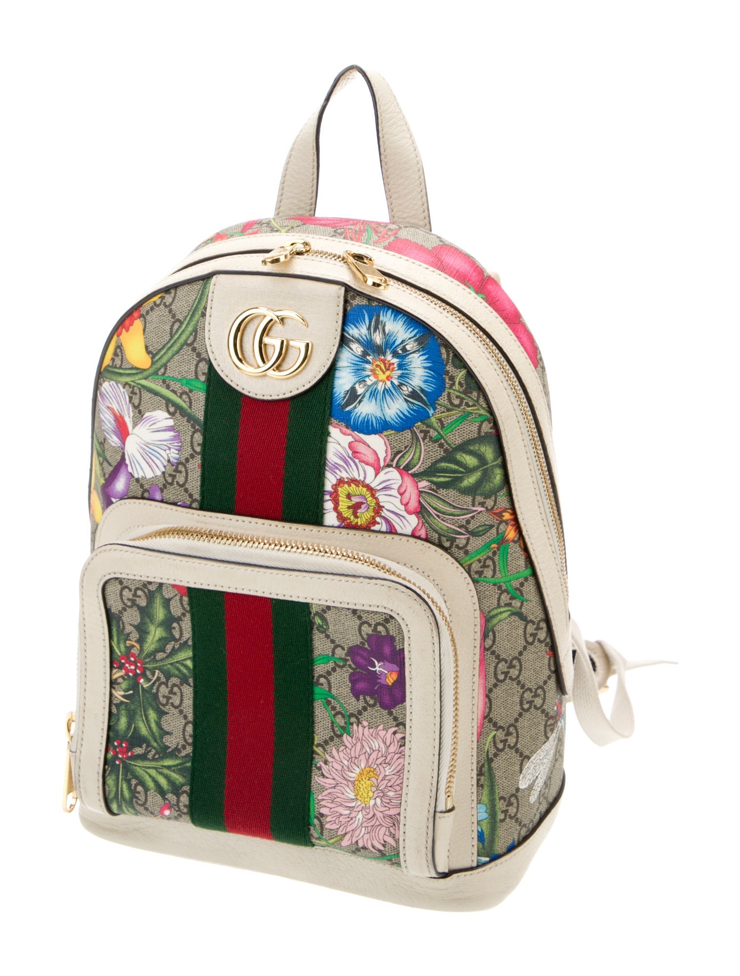 Gucci GG Supreme Small Ophidia Backpack - Brown Backpacks, Handbags ...
