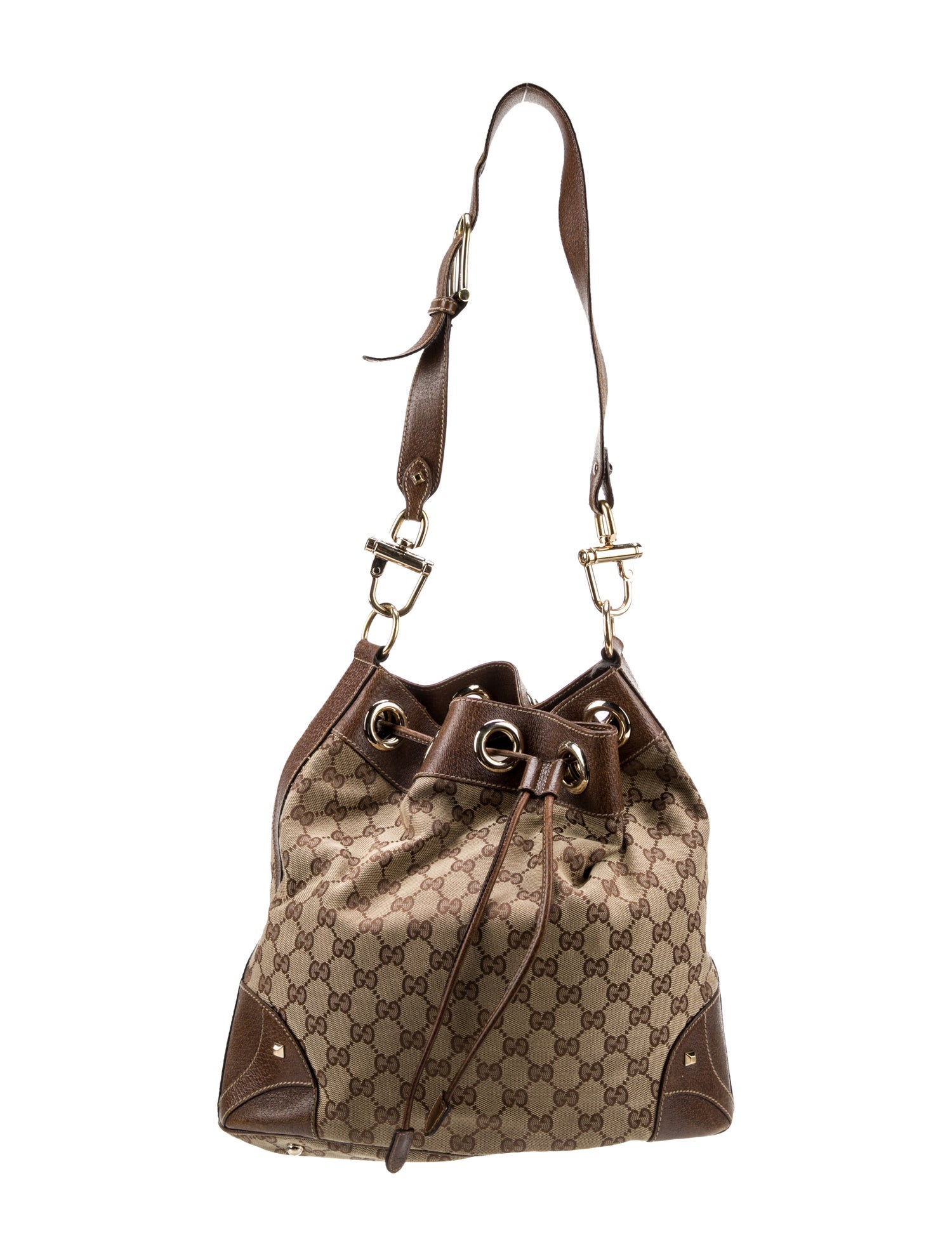 Gucci GG Canvas Bucket Bag - Neutrals Bucket Bags, Handbags ...