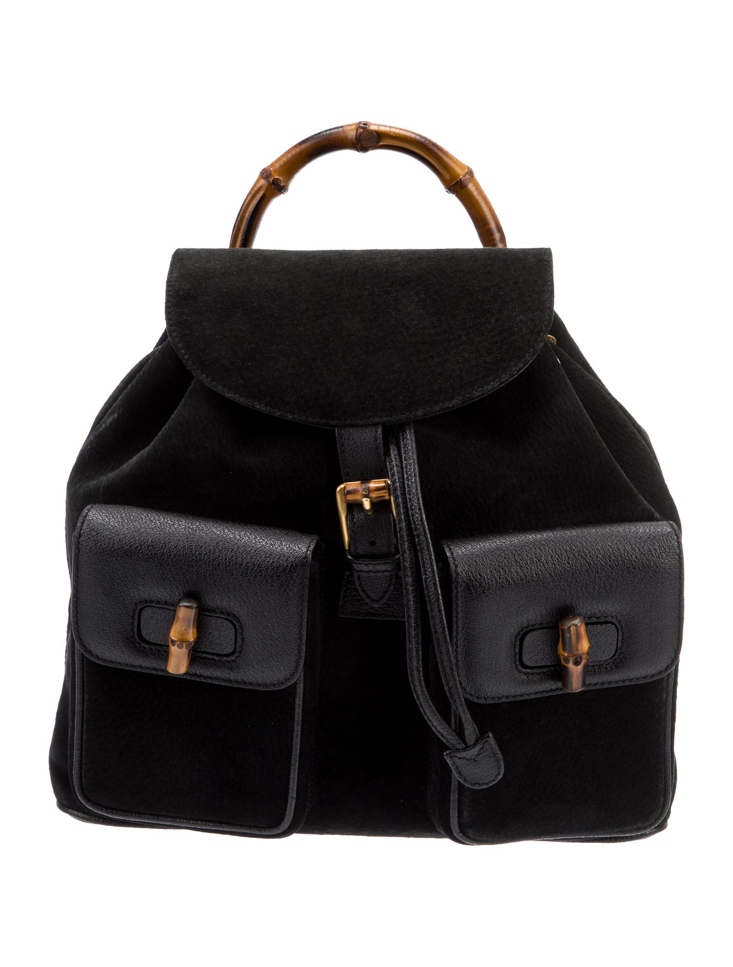 Gucci Bamboo Lady Bamboo Large - Black Backpacks, Handbags - GUC1606803 ...