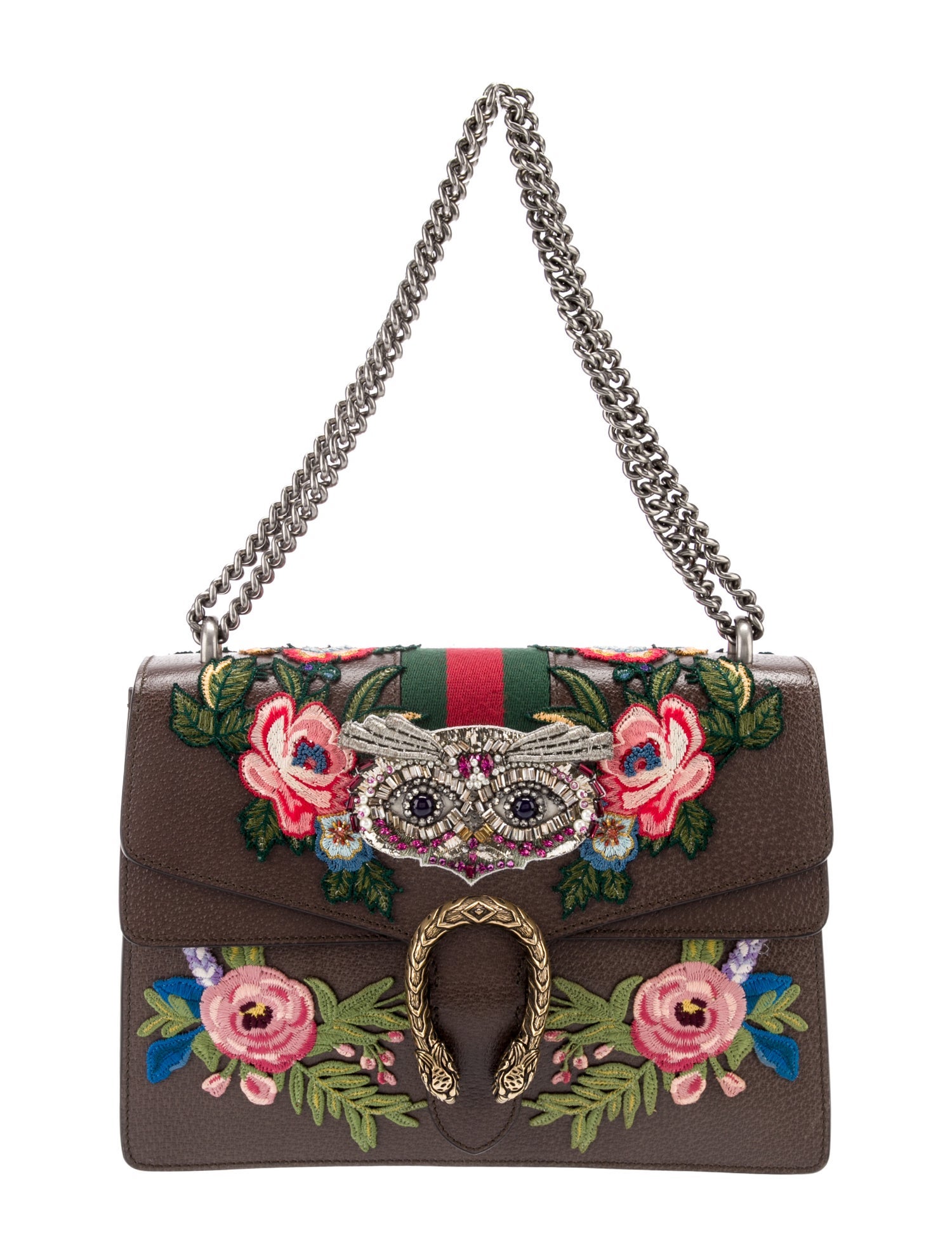 Gucci Web Dionysus - Brown Shoulder Bags, Handbags - GUC1611039 | The ...