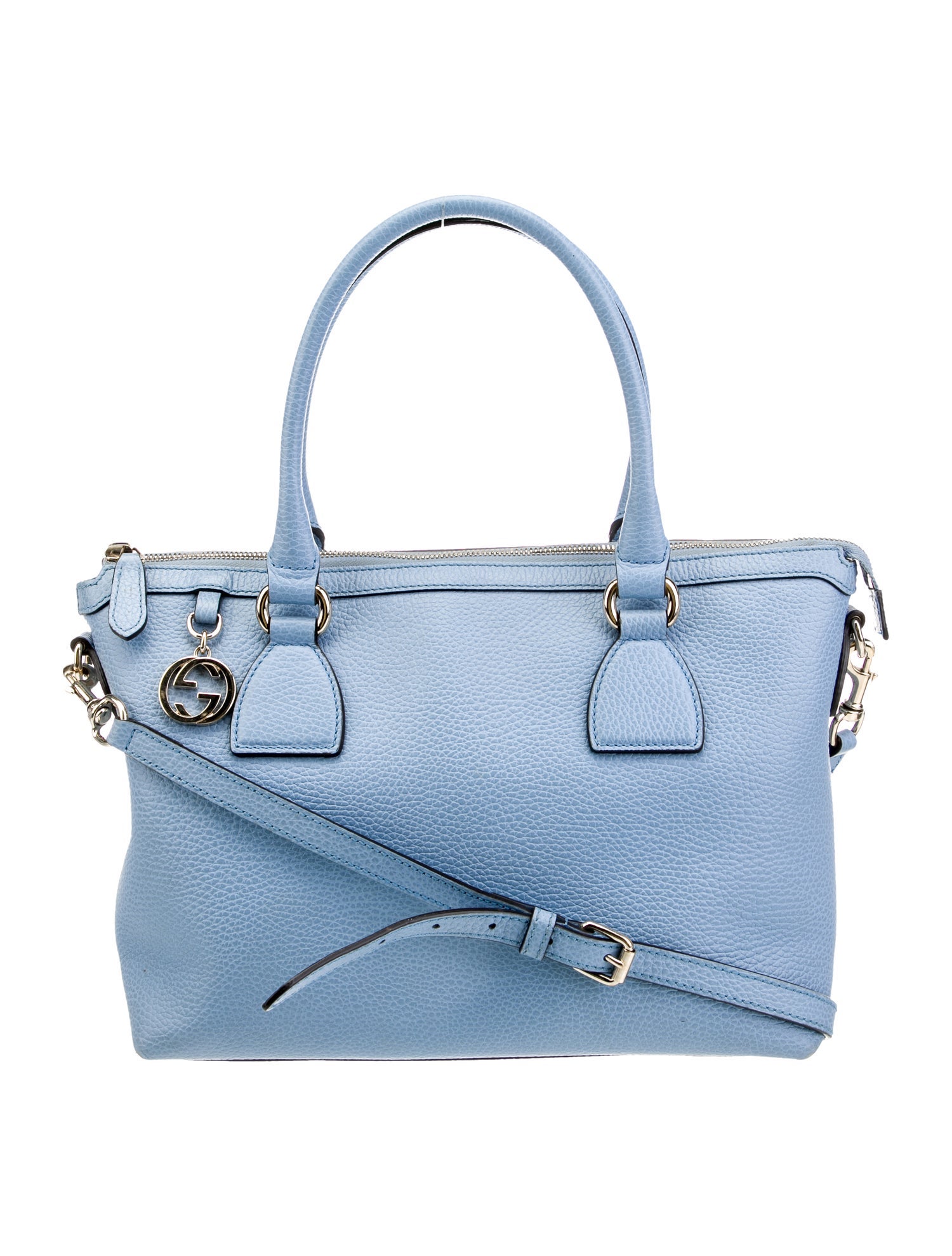 Gucci Interlocking G Top Handle Bag - Blue Handle Bags, Handbags ...