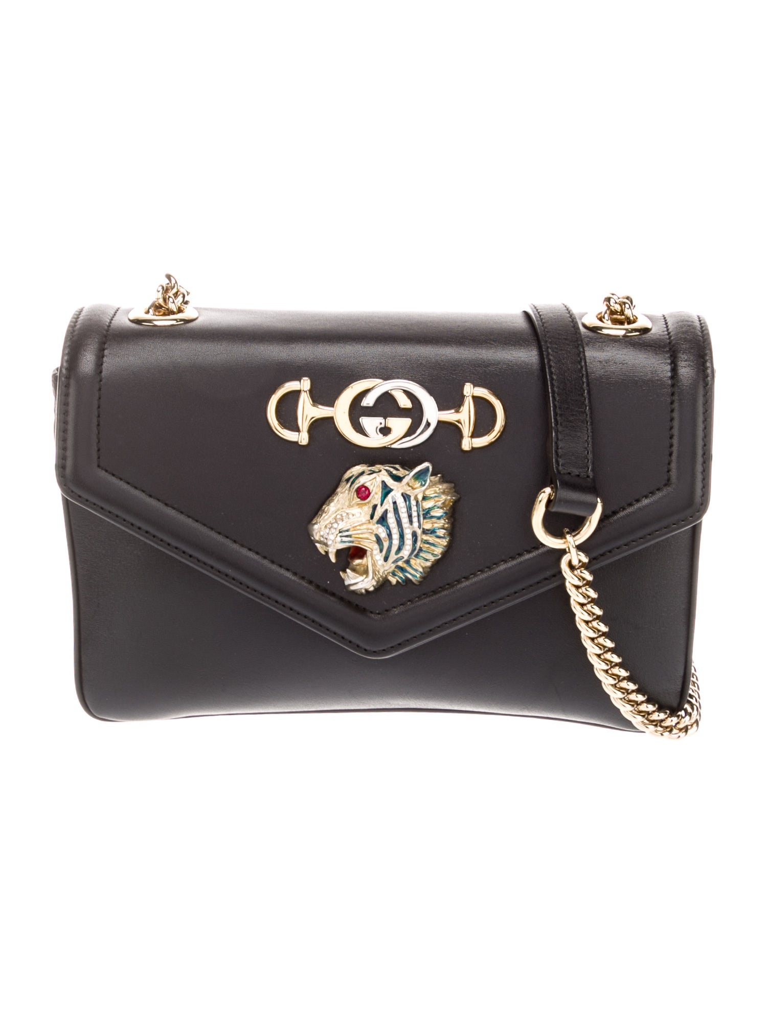 Gucci Interlocking G Rajah - Black Crossbody Bags, Handbags ...