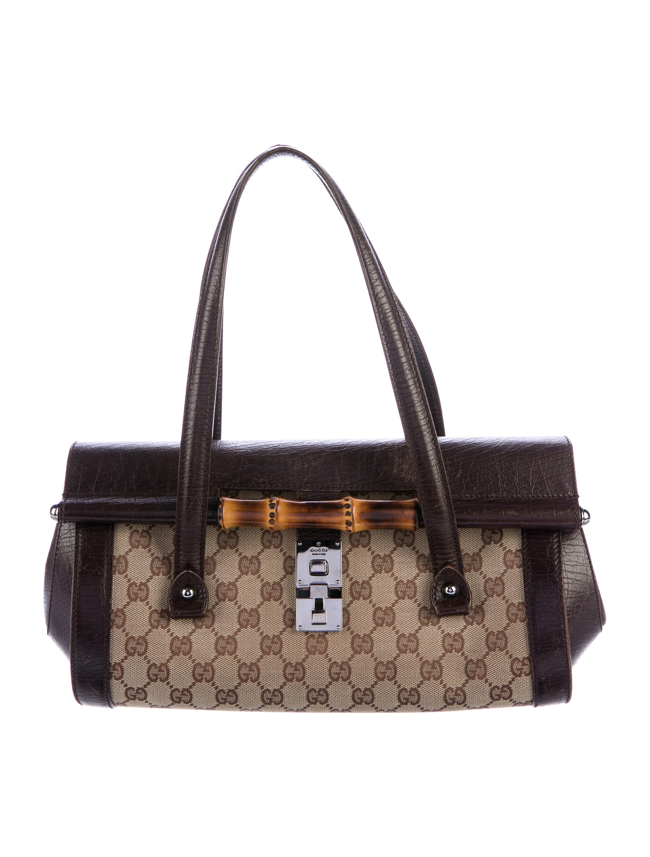 Gucci GG Canvas Bamboo Bullet Bag - Handbags - GUC162209 | The RealReal