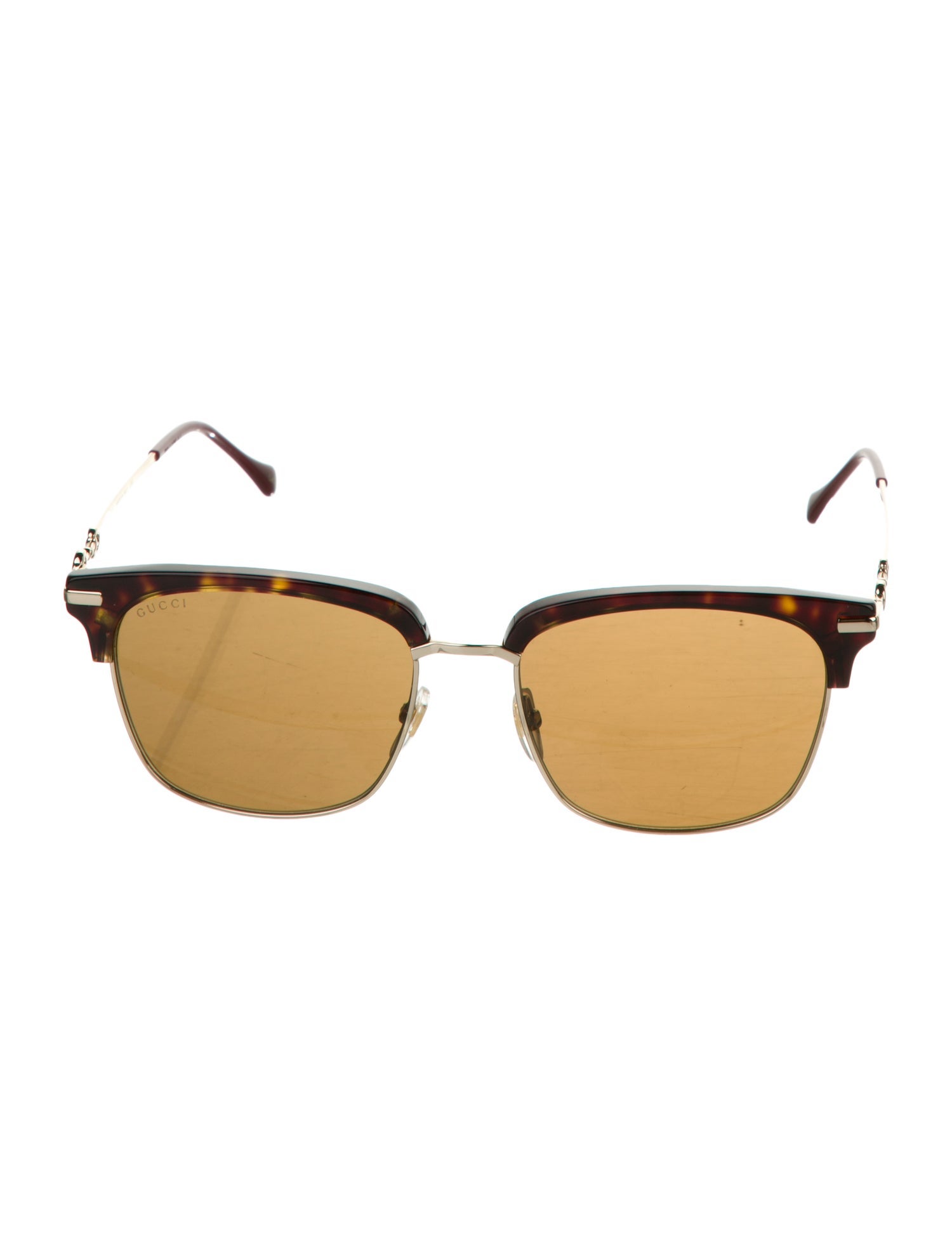 Gucci Horsebit Accent Wayfarer Sunglasses - Brown Sunglasses ...