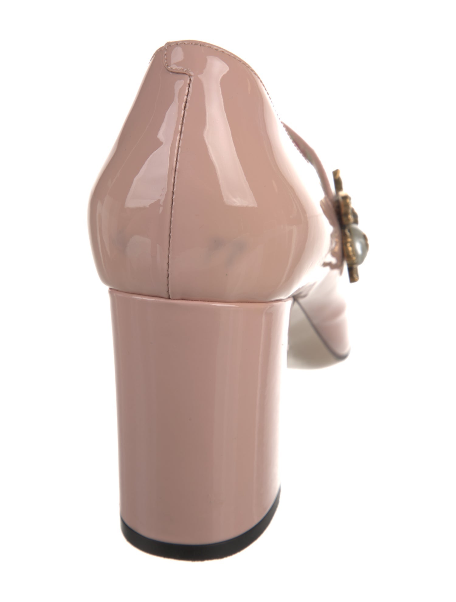 Gucci Faux Pearl Accents Patent Leather Pumps - Pink Pumps, Shoes ...