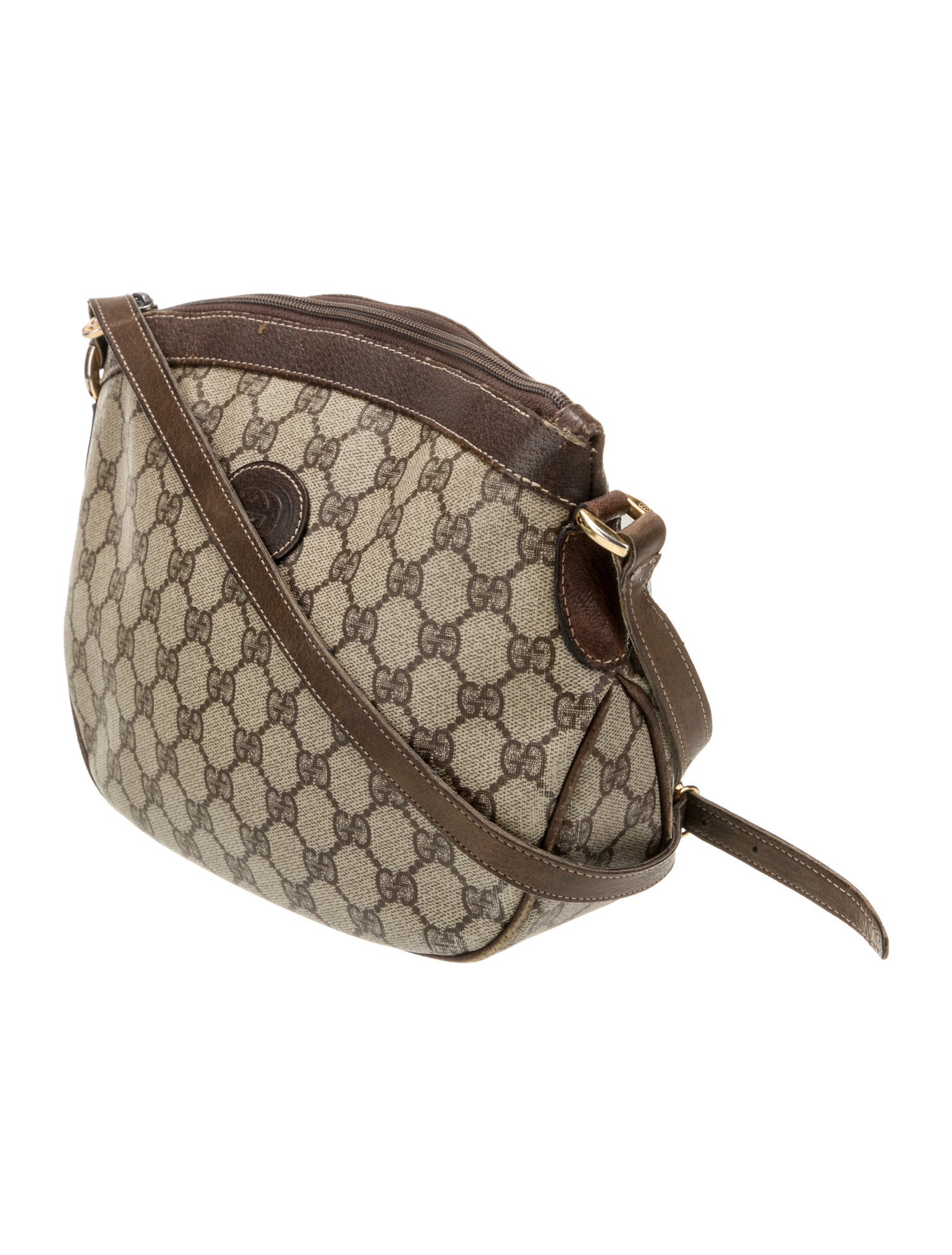 Gucci GG Supreme Web Shoulder Bag - Brown Shoulder Bags, Handbags ...