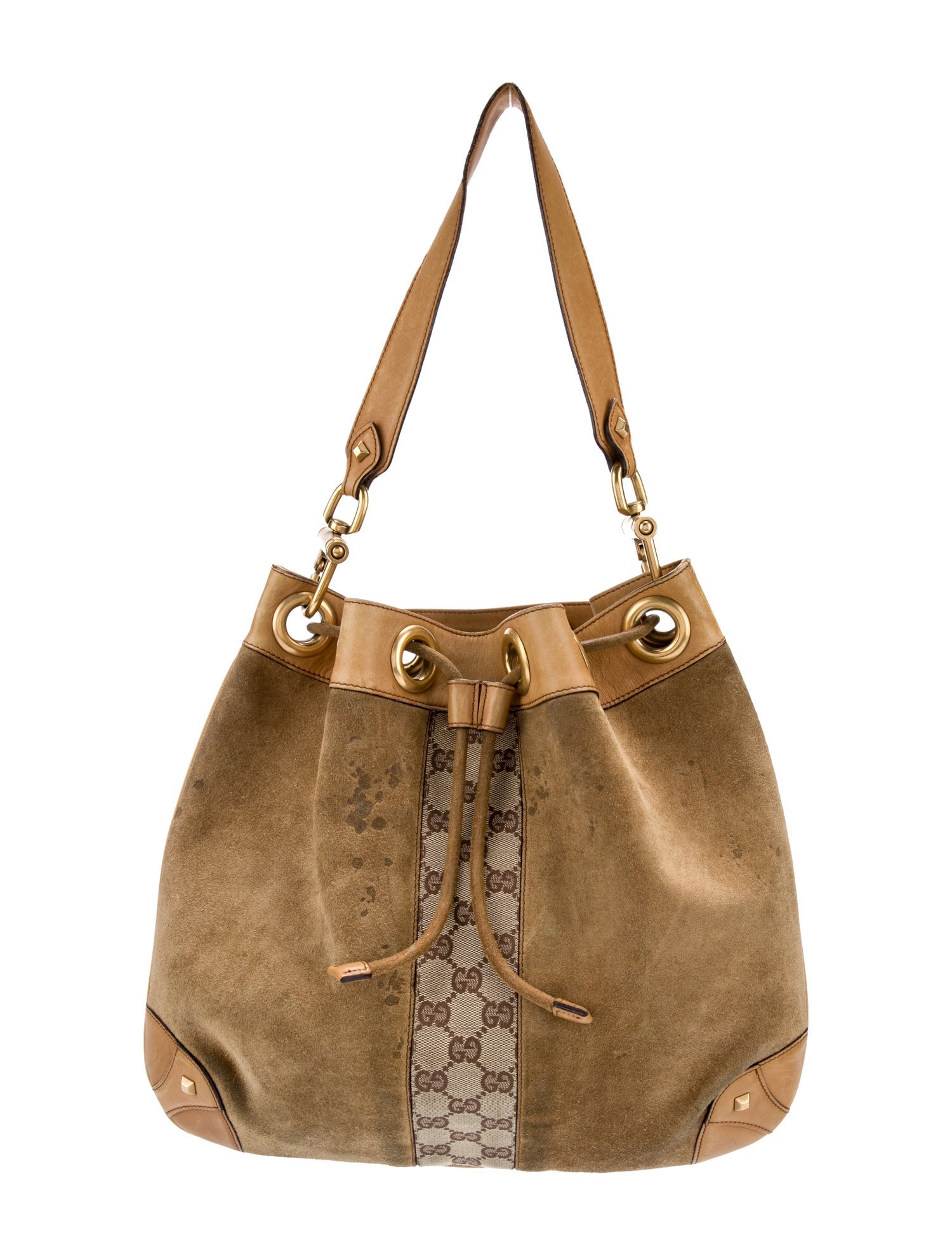 Gucci GG Canvas Bucket Bag - Neutrals Hobos, Handbags - GUC1631387 ...