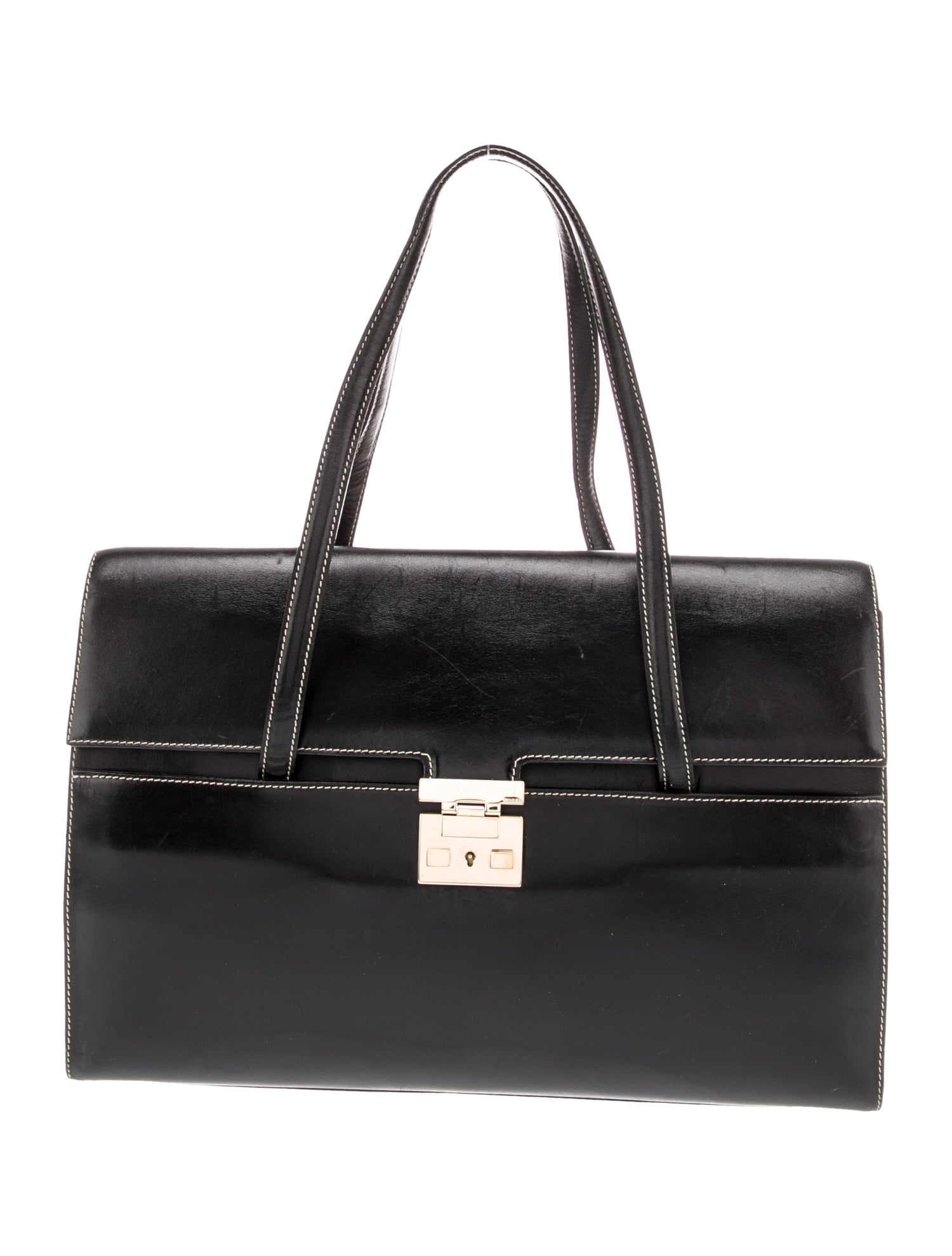 Gucci GG Canvas Bamboo Bullet - Black Handle Bags, Handbags ...