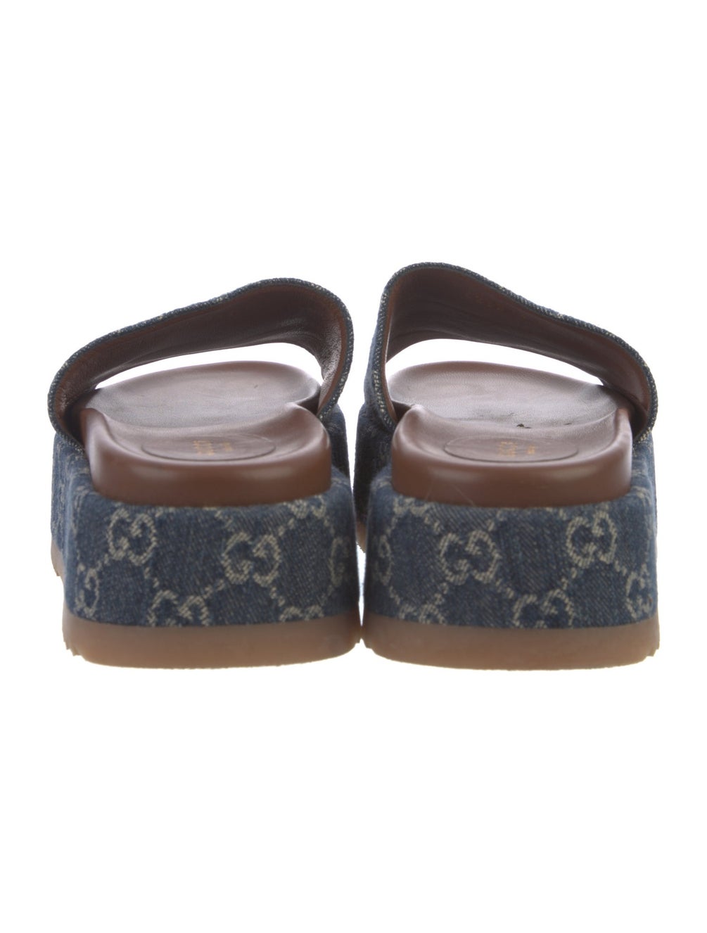Gucci GG Denim Denim Slides - Blue Sandals, Shoes - GUC1633055 | The ...