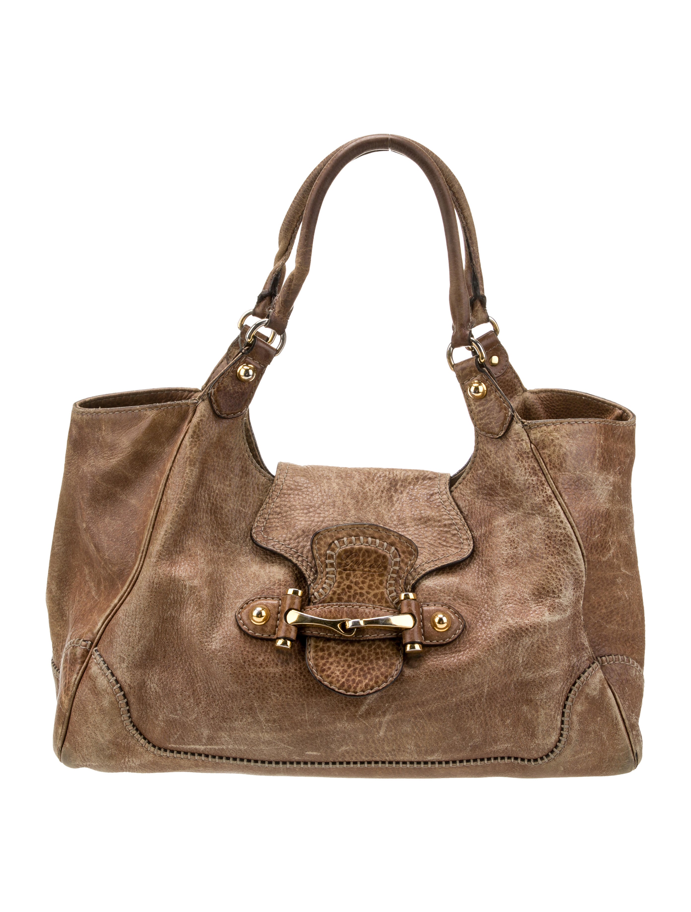 Gucci Large New Pelham Shoulder Bag - Brown Handle Bags, Handbags ...